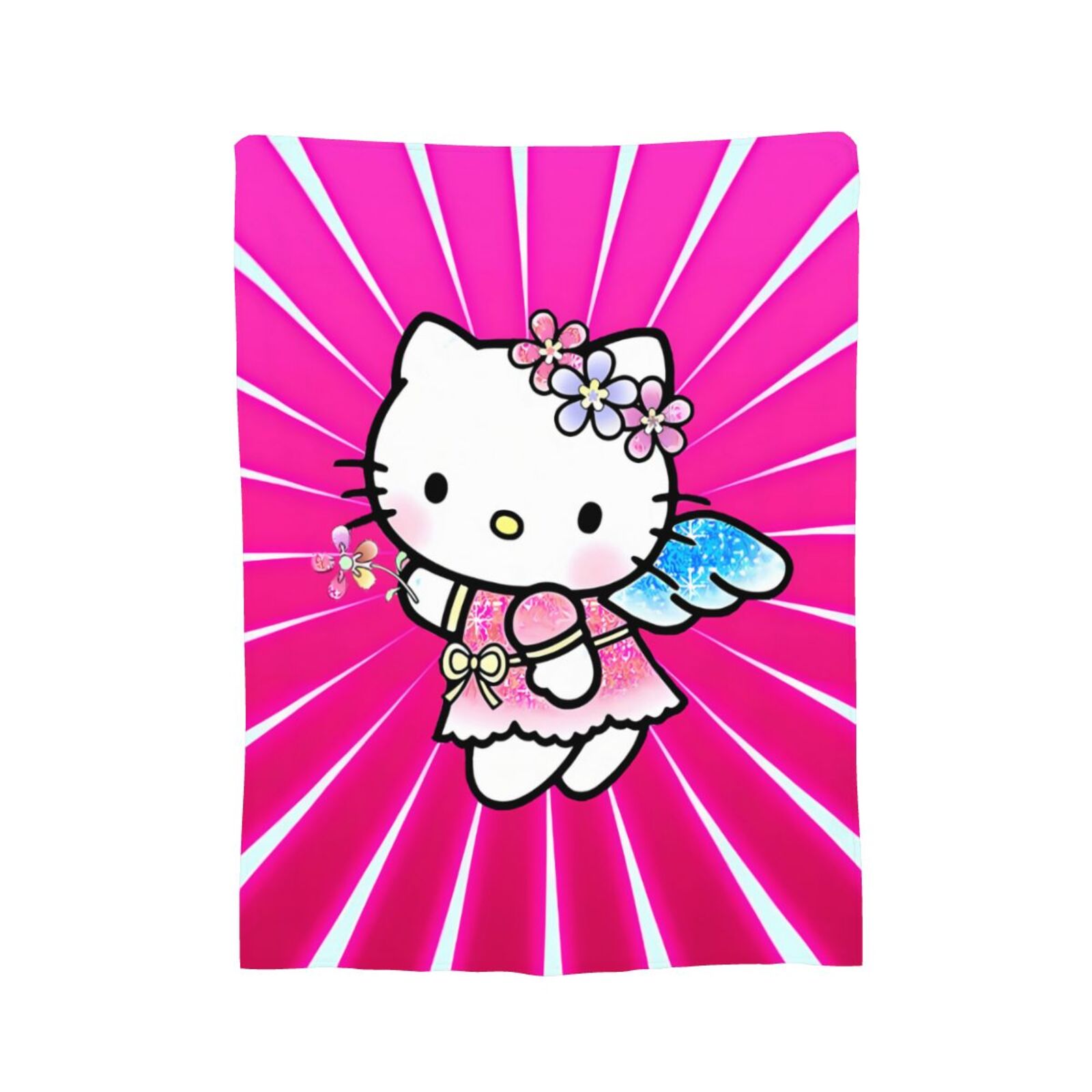 Hello Kitty(145) Throw Blanket 50"x40" Super Soft Flannel Fuzzy Sherpa ...