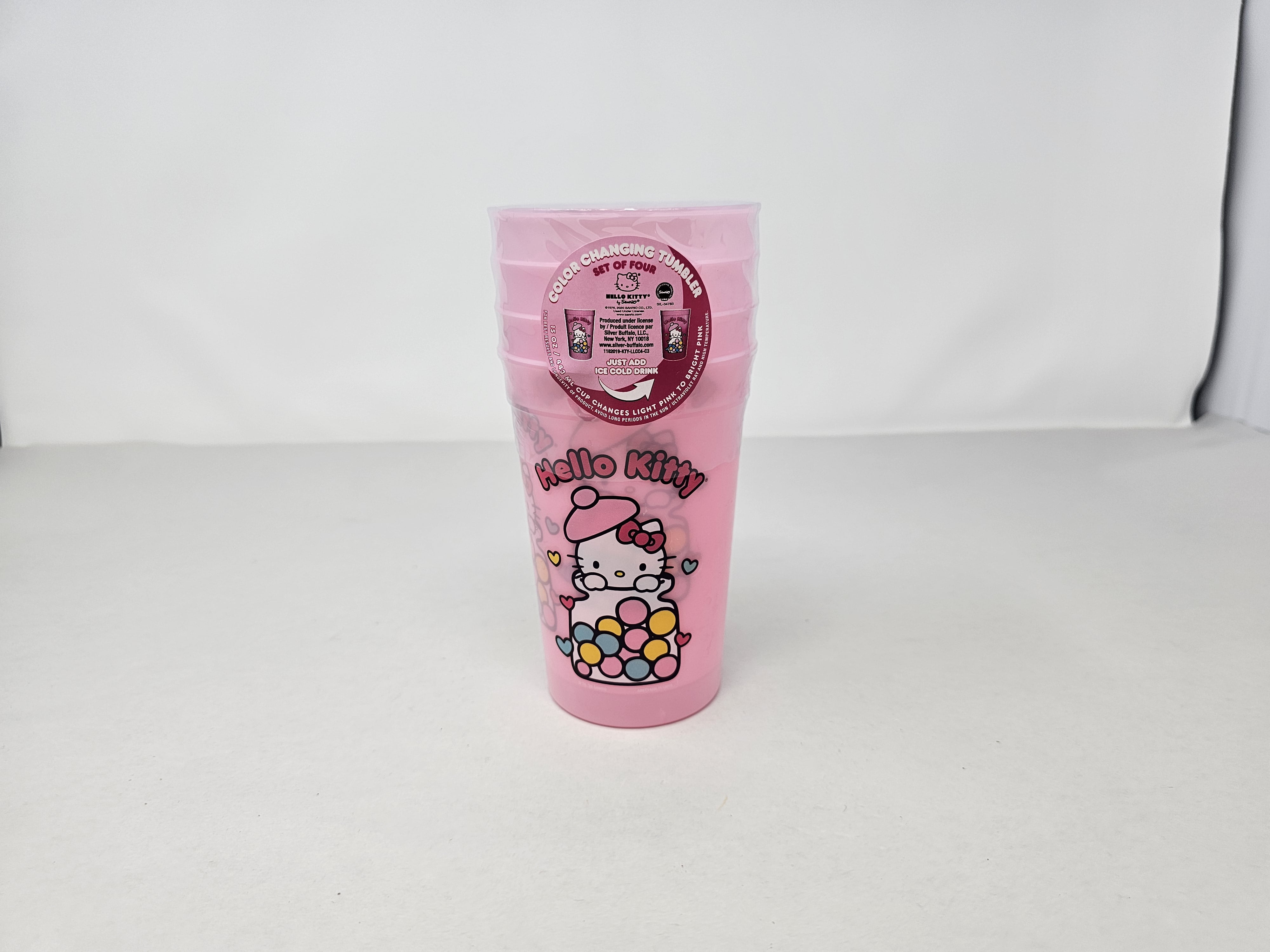 Hello Kitty 15oz Color Changing Plastic Cups Set of 4 - Walmart.com Hello Kitty 15oz Color Changing Plastic Cups Set of 4 - Walmart.com