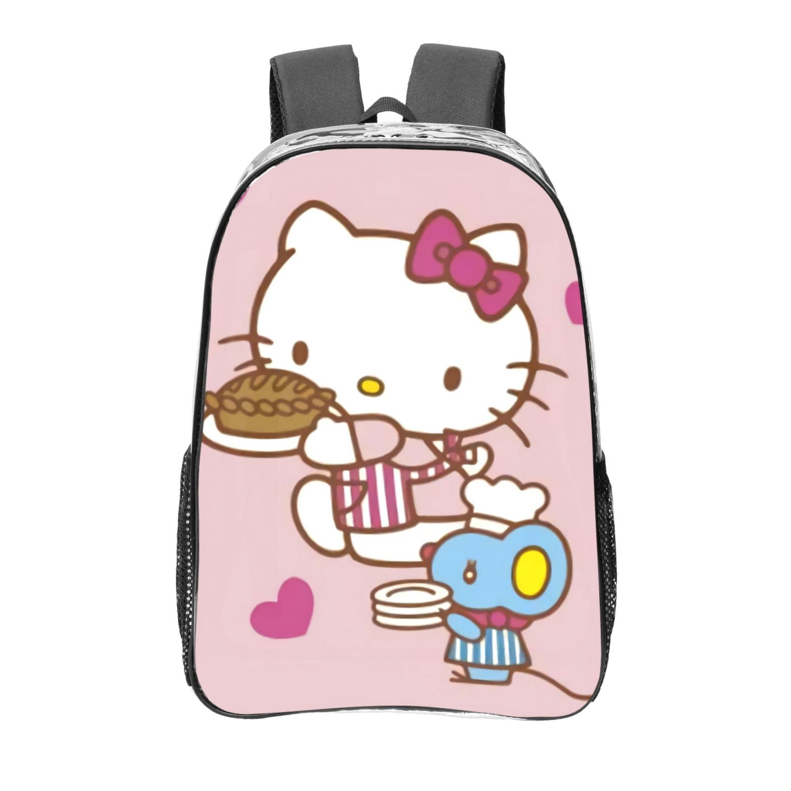 Hello-Kitty 16-Inch Transparent Backpack With Two Straps，Suitable For ...