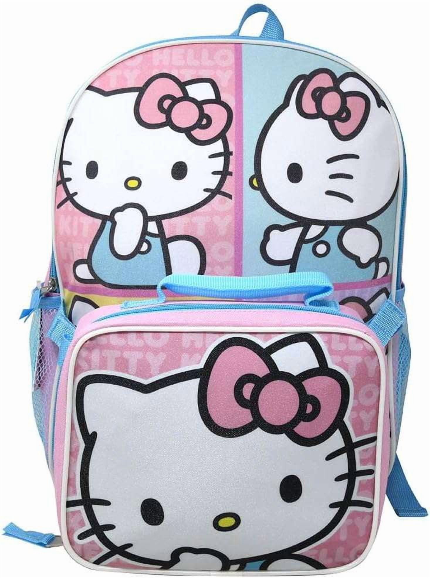 Hello Kitty 16" Pink Backpack with Rectangular Lunch Bag - Walmart.com