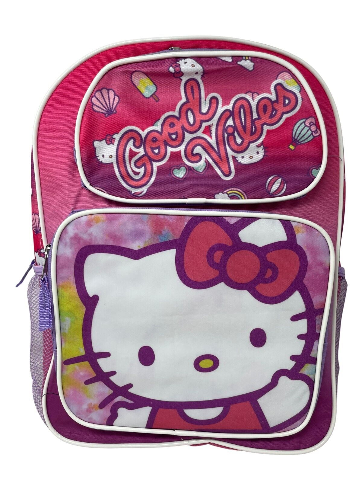 Hello Kitty 16 inches Large School Backpack - Big Face - Walmart.com
