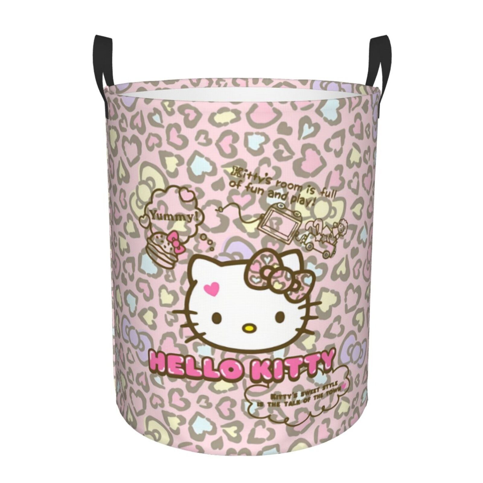 Hello Kitty(169)Laundry Hamper Large Laundry Basket,38/62L Circular ...