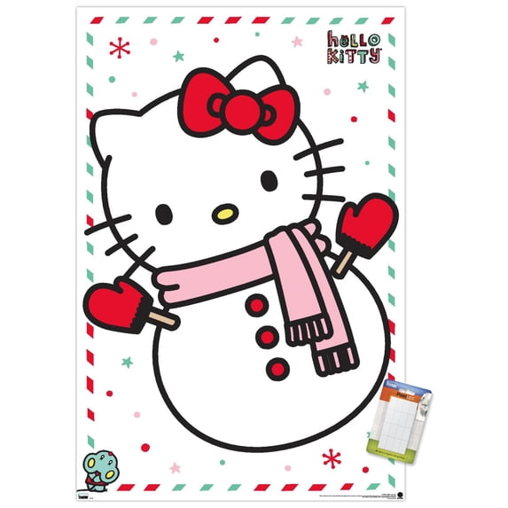 Hello Kitty: 17 Holiday - Build A Snowman Wall Poster, 14.725" x 22.375 ...