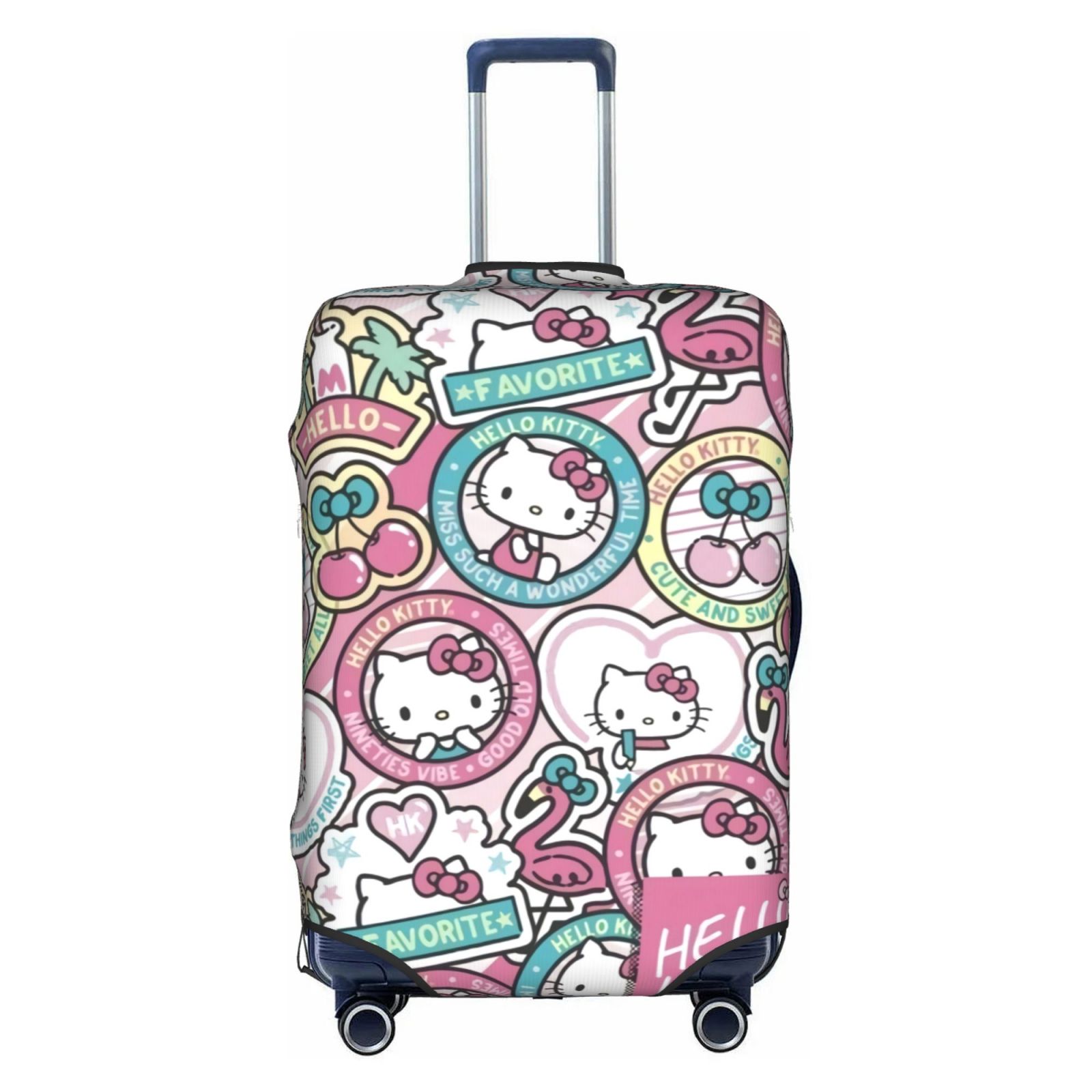 Hello Kitty(177)Travel Suitcase Protector Pink Cat Elastic Washable ...