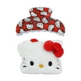 Bioworld Hello Kitty Hair Clips, Women's 2-Pack, Red and White, Plastic ...
