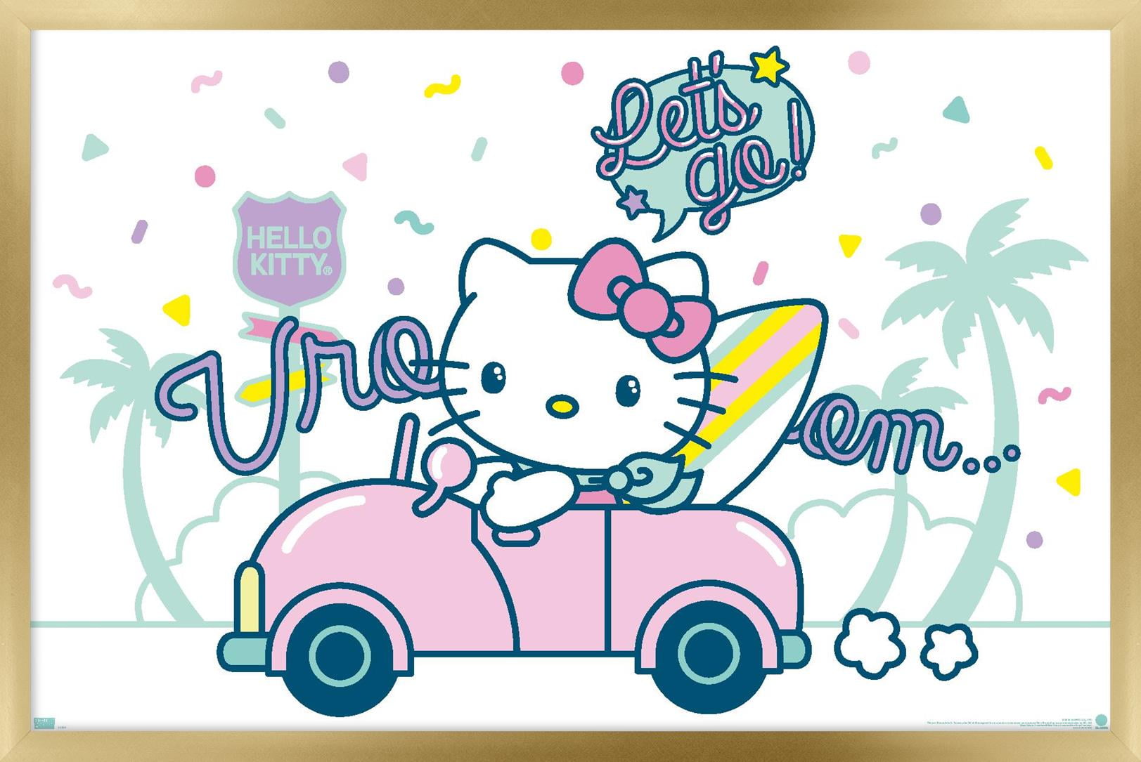 Hello Kitty: 20 Kawaii Vacation - Let's Go Wall Poster, 22.375" x 34 ...