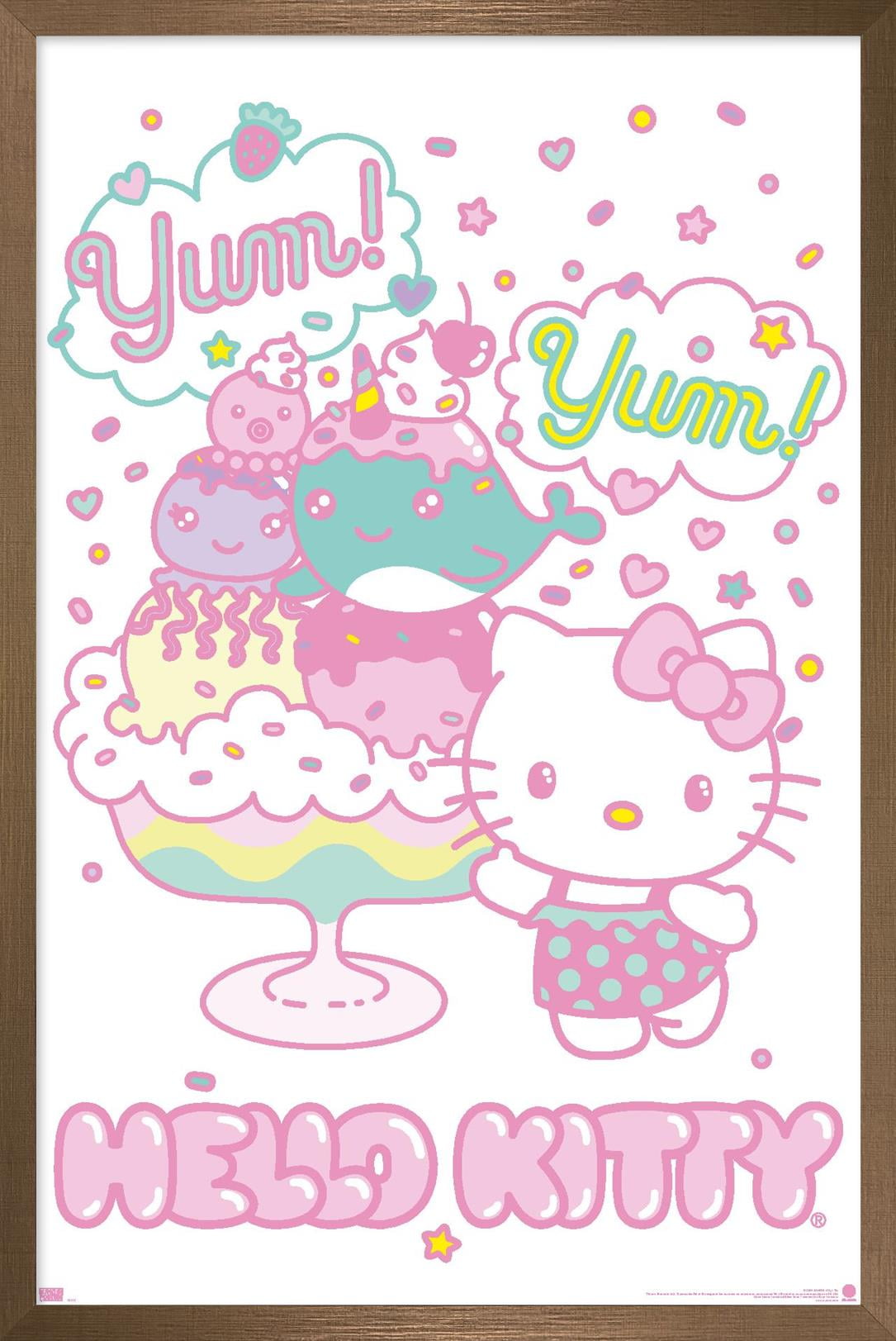 Hello Kitty: 20 Kawaii Vacation - Yum Wall Poster, 22.375" x 34" Framed ...