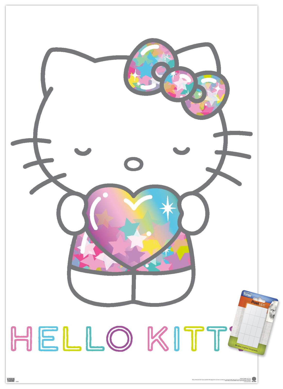 Hello Kitty: 20 Starshine - Heart Wall Poster, 22.375" x 34" - Walmart.com