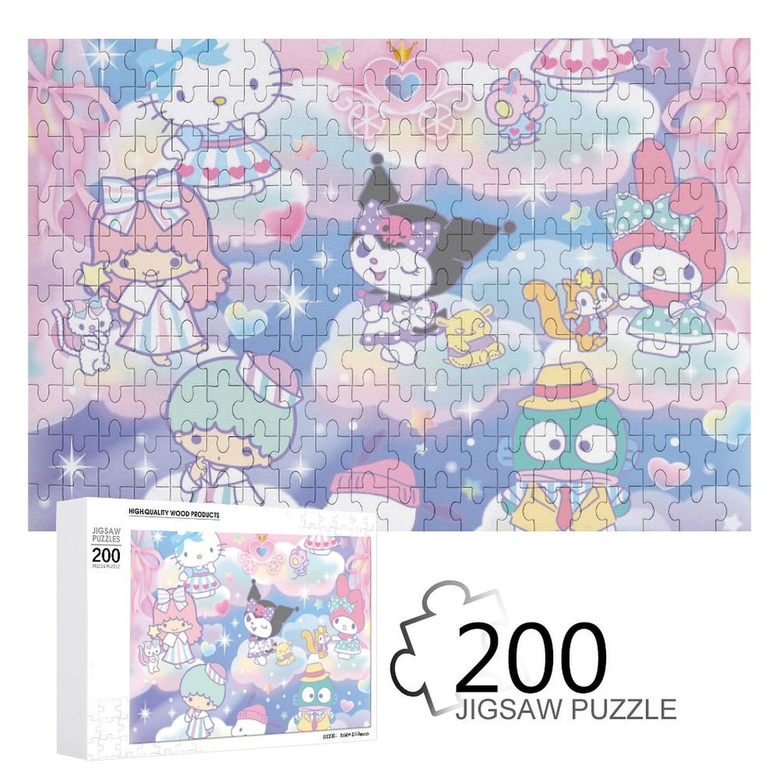 Hello Kitty 200 PCS Puzzle for Adults - Jigsaw Puzzle for Kids Boys Girls - Walmart.com