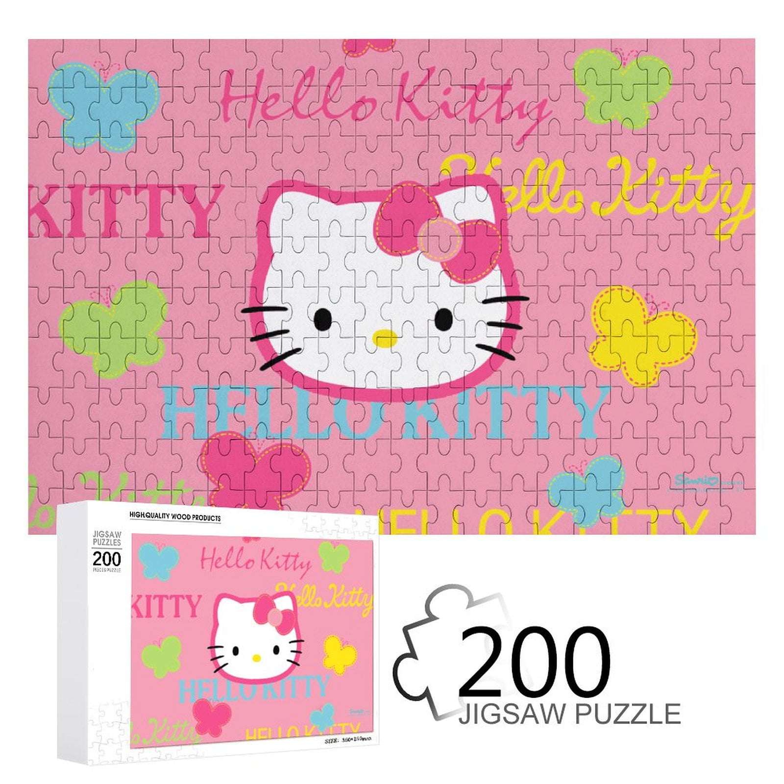 Hello Kitty 200 PCS Puzzle for Adults - Jigsaw Puzzle for Kids Boys ...