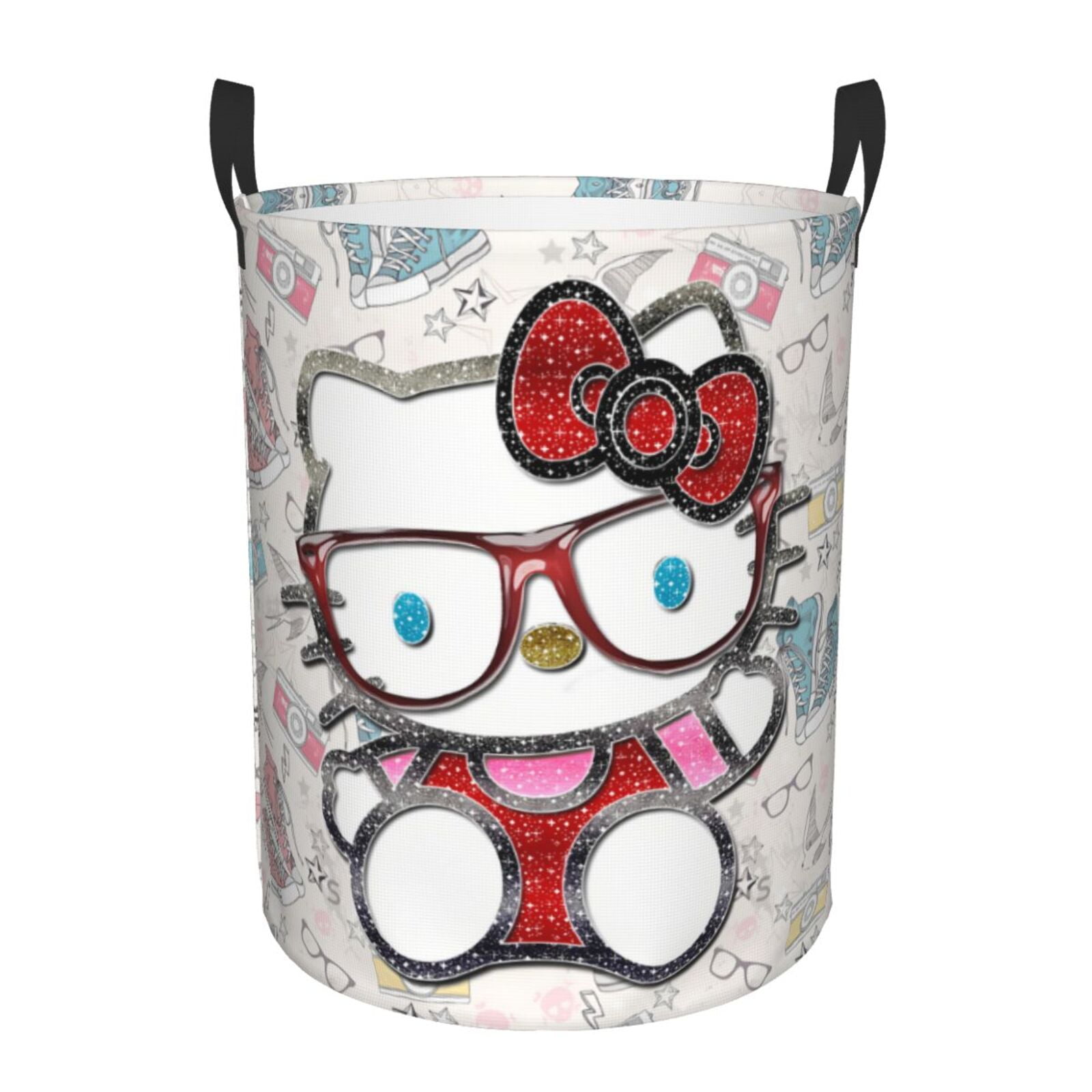 Hello Kitty(201)Laundry Hamper Large Laundry Basket,38/62L Circular ...