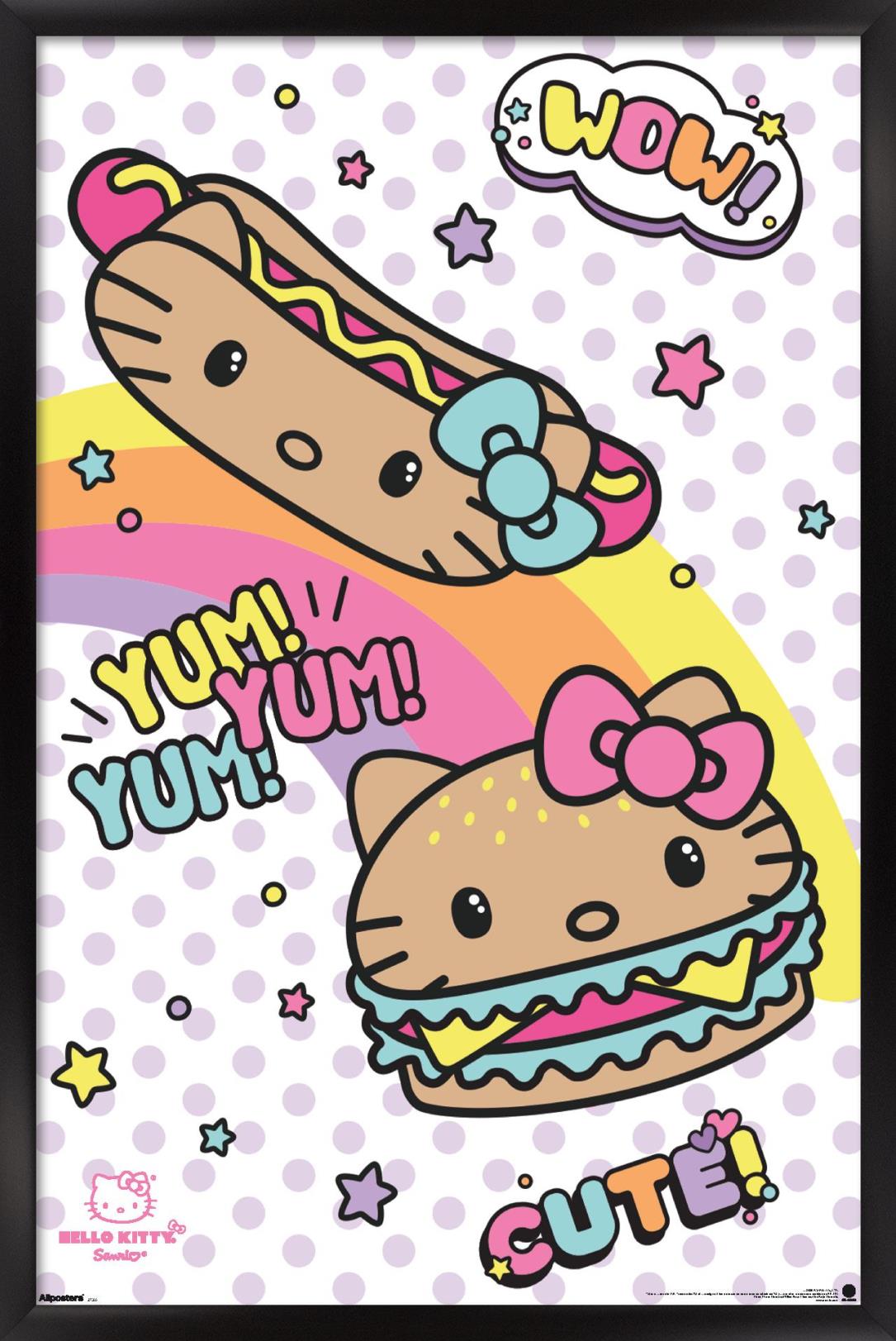 Hello Kitty: 2018 Kawaii Burger Shoppe - Yum Yum Fun Wall Poster, 14. ...
