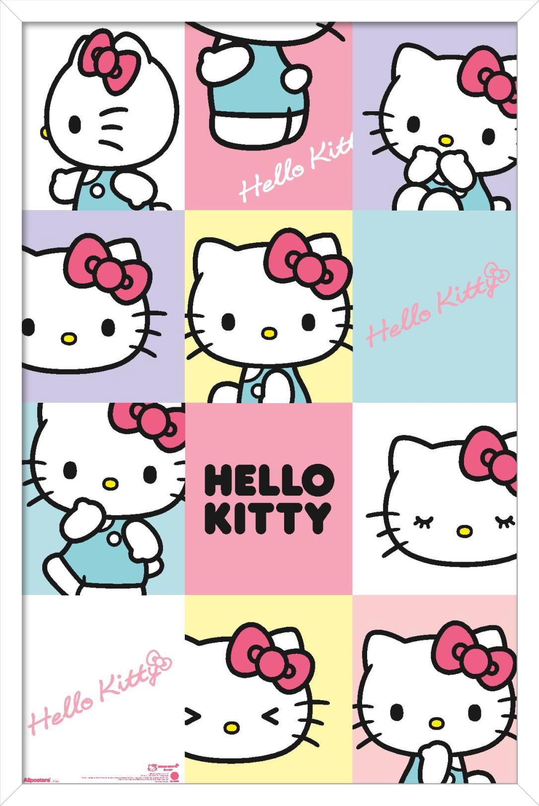 Hello Kitty: 2023 Core - Playful Pastel Kitty Grid Wall Poster, 22.375 ...