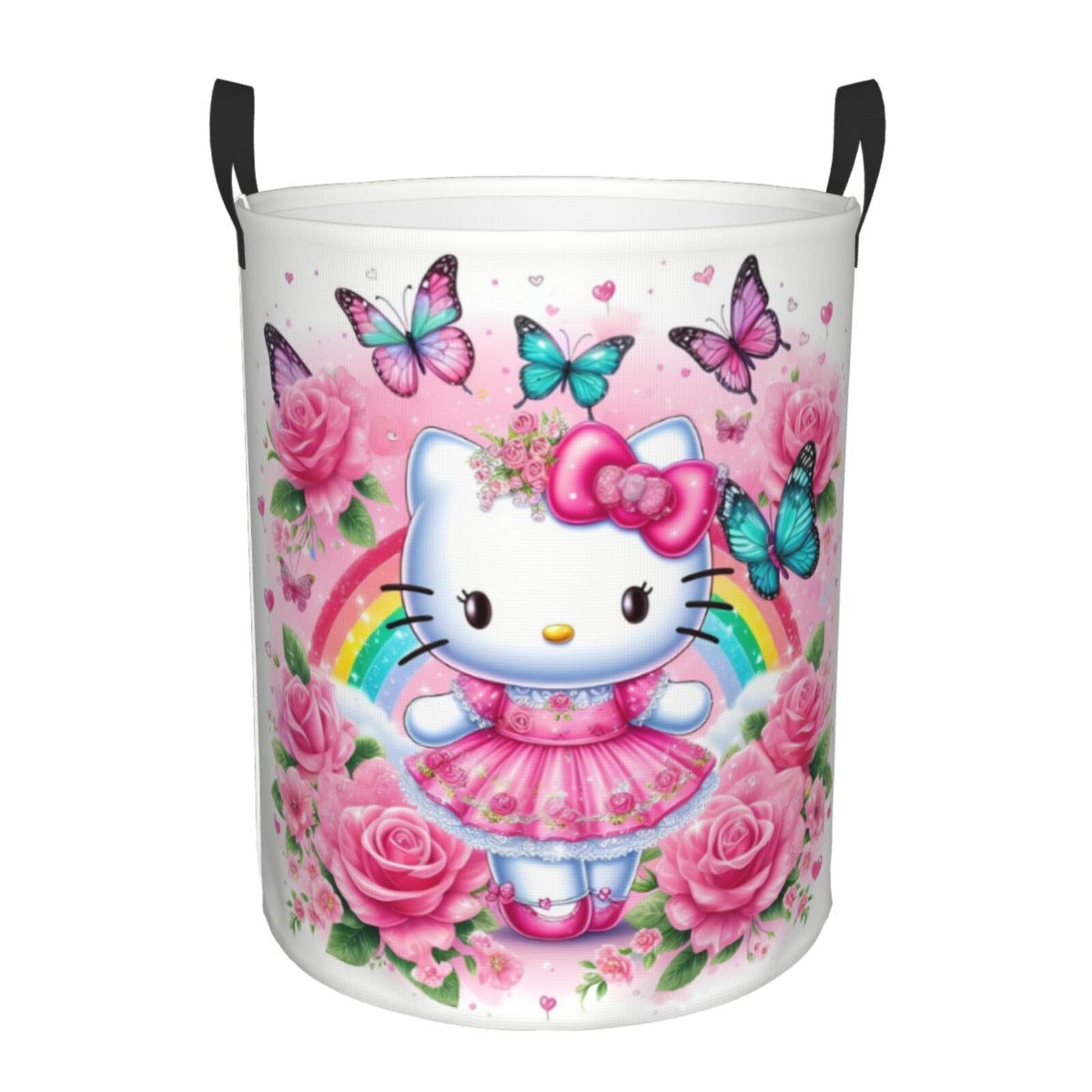 Hello Kitty(210)Laundry Hamper Large Laundry Basket,38/62L Circular ...