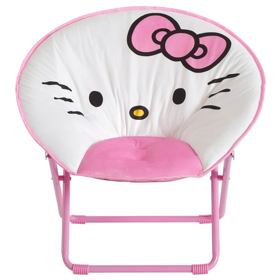 Hello Kitty , 23" Kids' Saucer Chair, White/Pink - Walmart.com