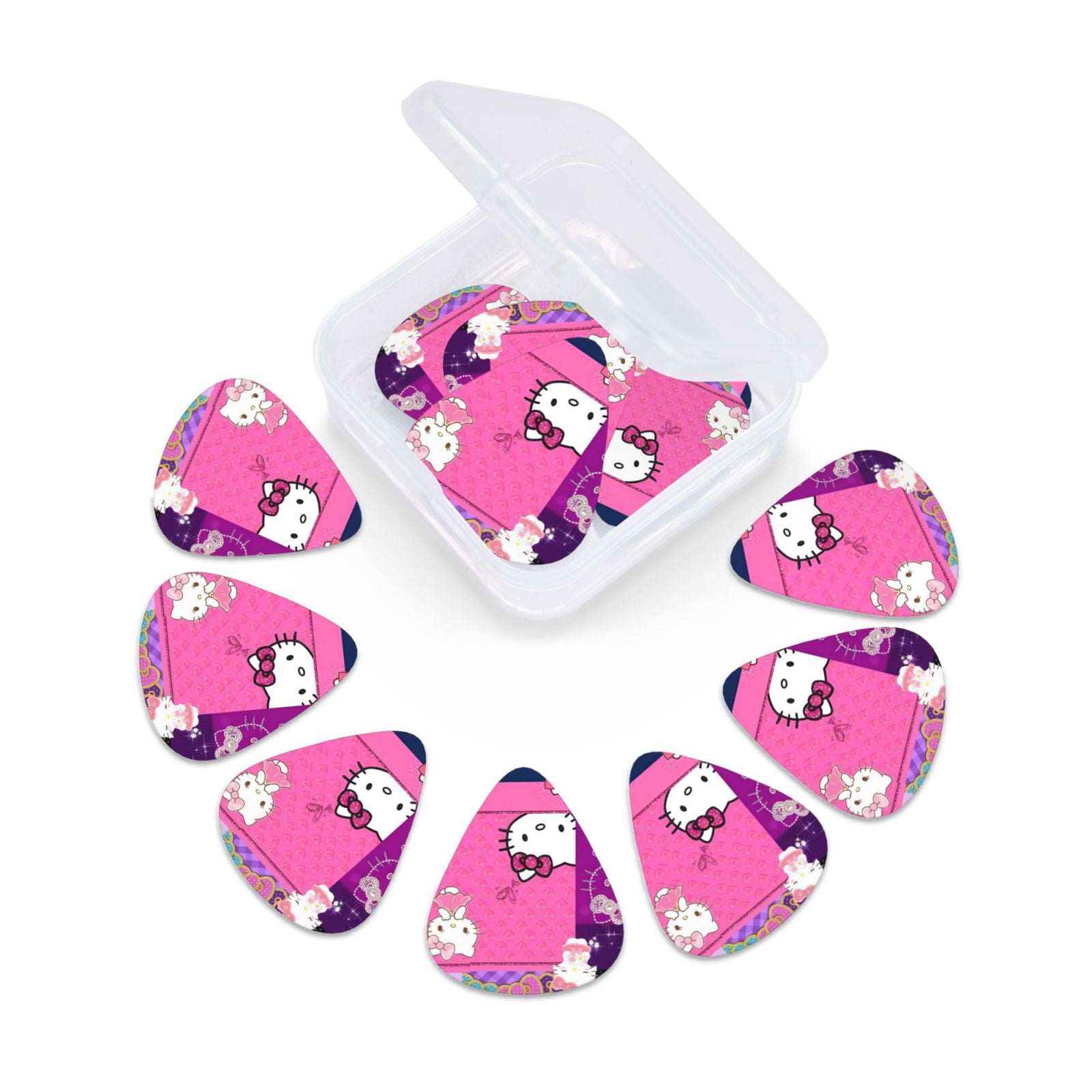 Hello Kitty 25 12 Piece Guitar Picks Set With Holder For Acoustic ...