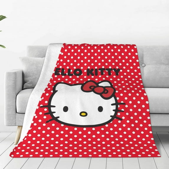 Hello Kitty 29 Fashion Funny Cartoon Anime Bedding Fleece Throw Blanket ...