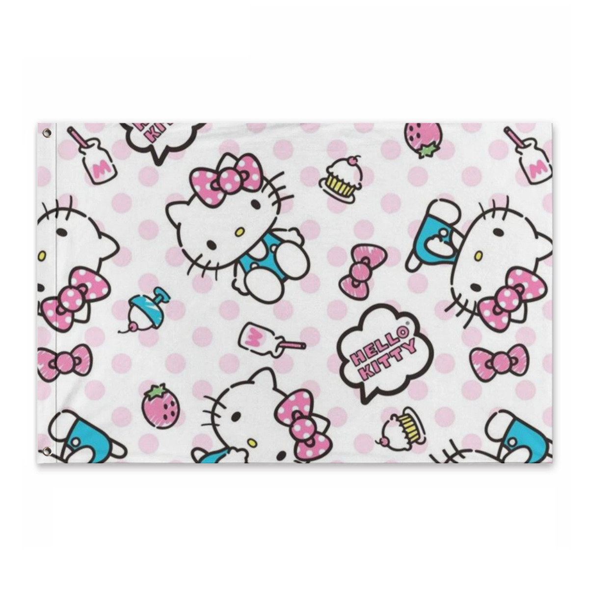 Hello Kitty 2x3FT- Single layer Flag Multi-size Banner Indoor Outdoor ...