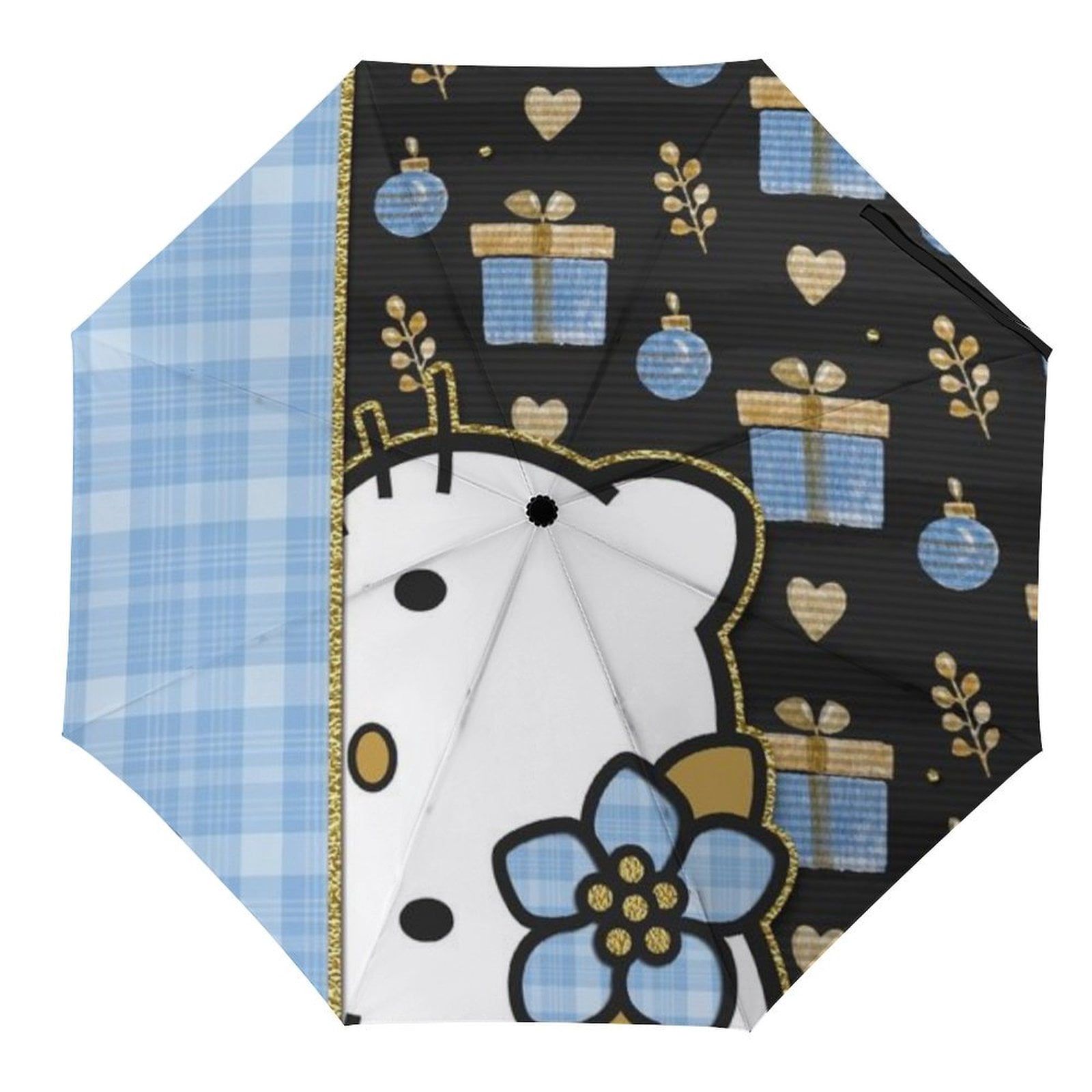 Hello Kitty 3 Fold Umbrella Automatic Open-close Cartoon UV Resistant ...