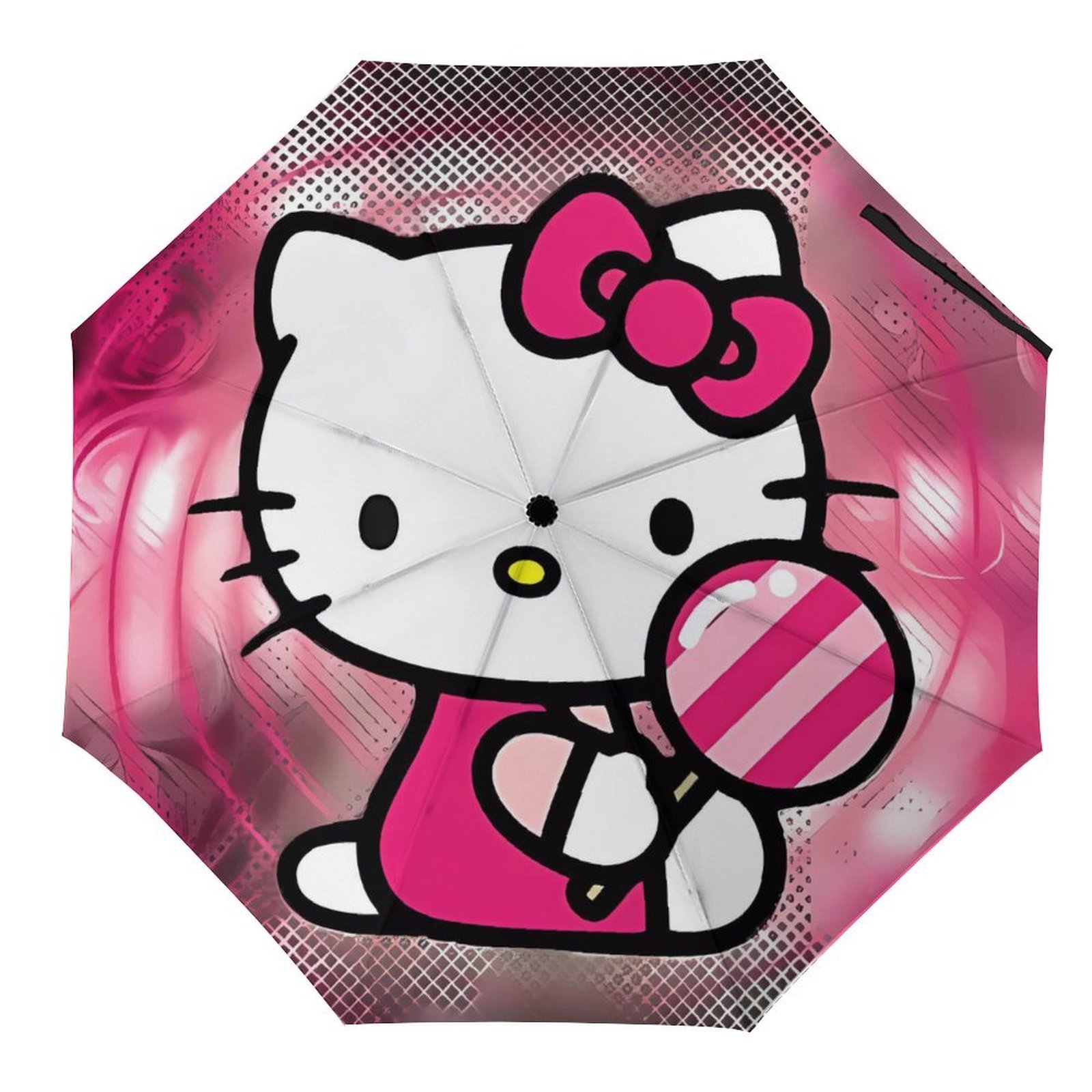 Hello Kitty 3 Fold Umbrella Automatic Open-close Cartoon UV Resistant ...