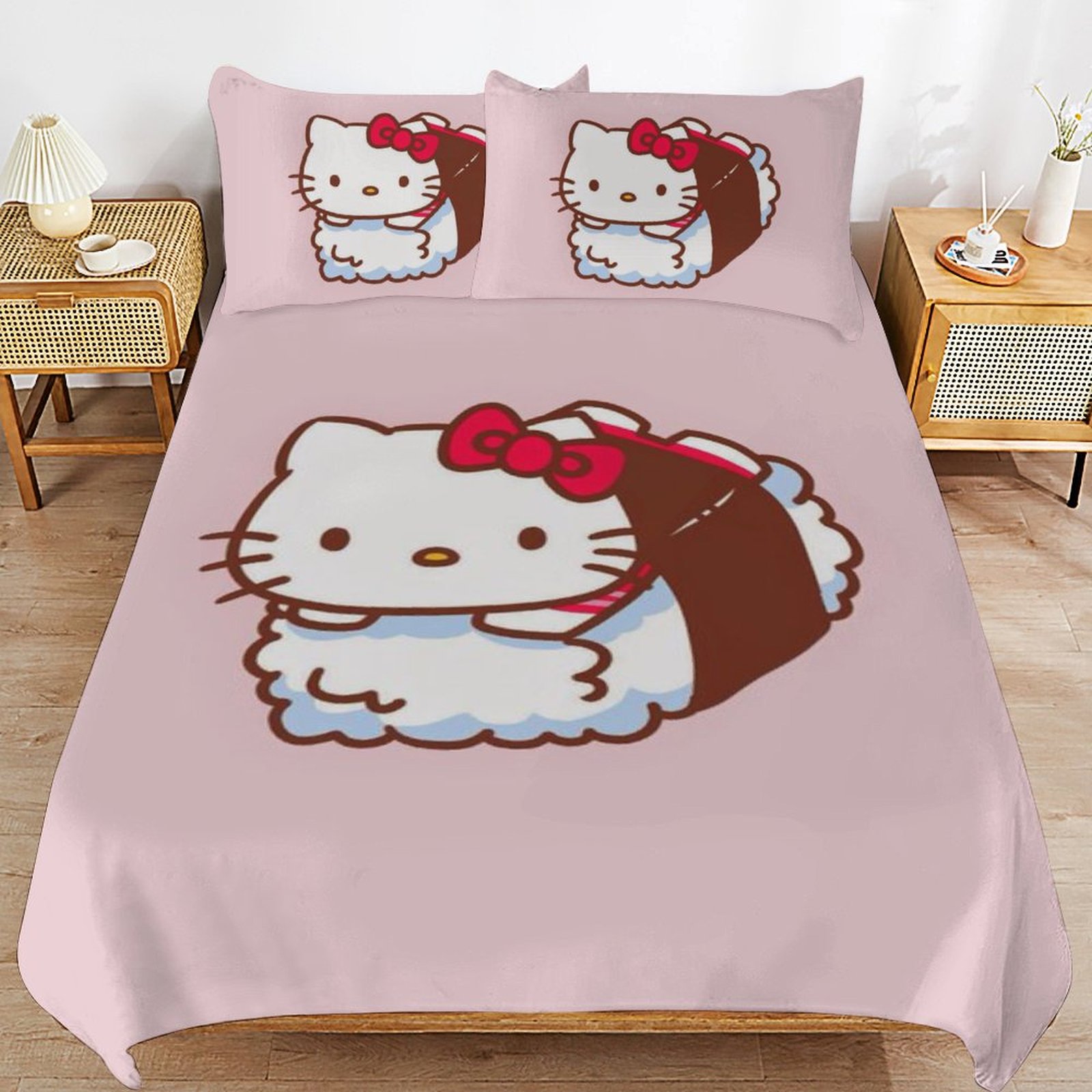 Hello Kitty 3-Piece All Season Bedding Set, Comforter Set with Pillow ...