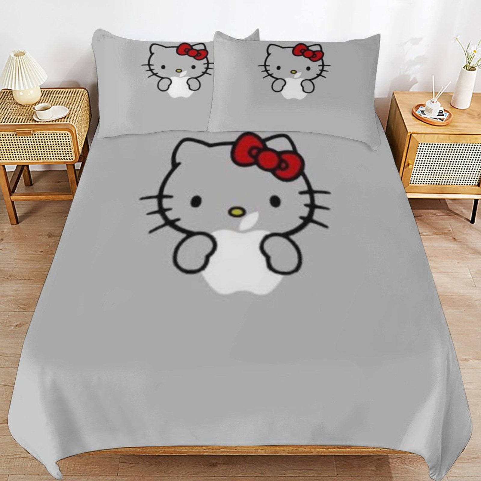 Hello Kitty 3-Piece All Season Bedding Set, Comforter Set with Pillow ...