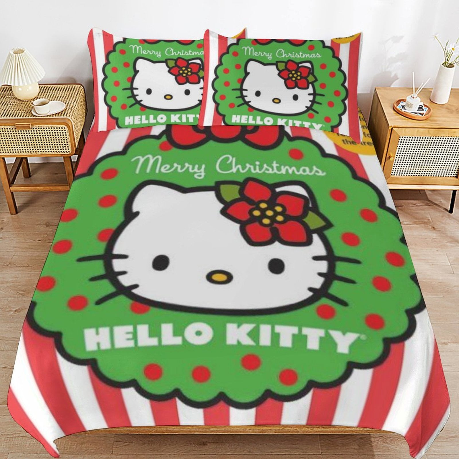 Hello_Kitty 3-Piece All Season Bedding Set, Comforter Set with Pillow ...