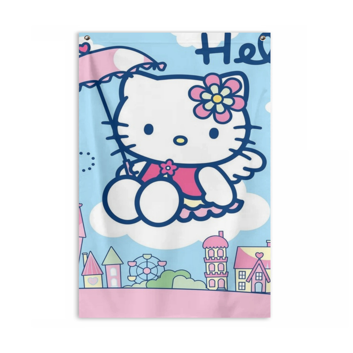 Hello Kitty 30x45cm with shading cloth Double vertical flag multi-size ...