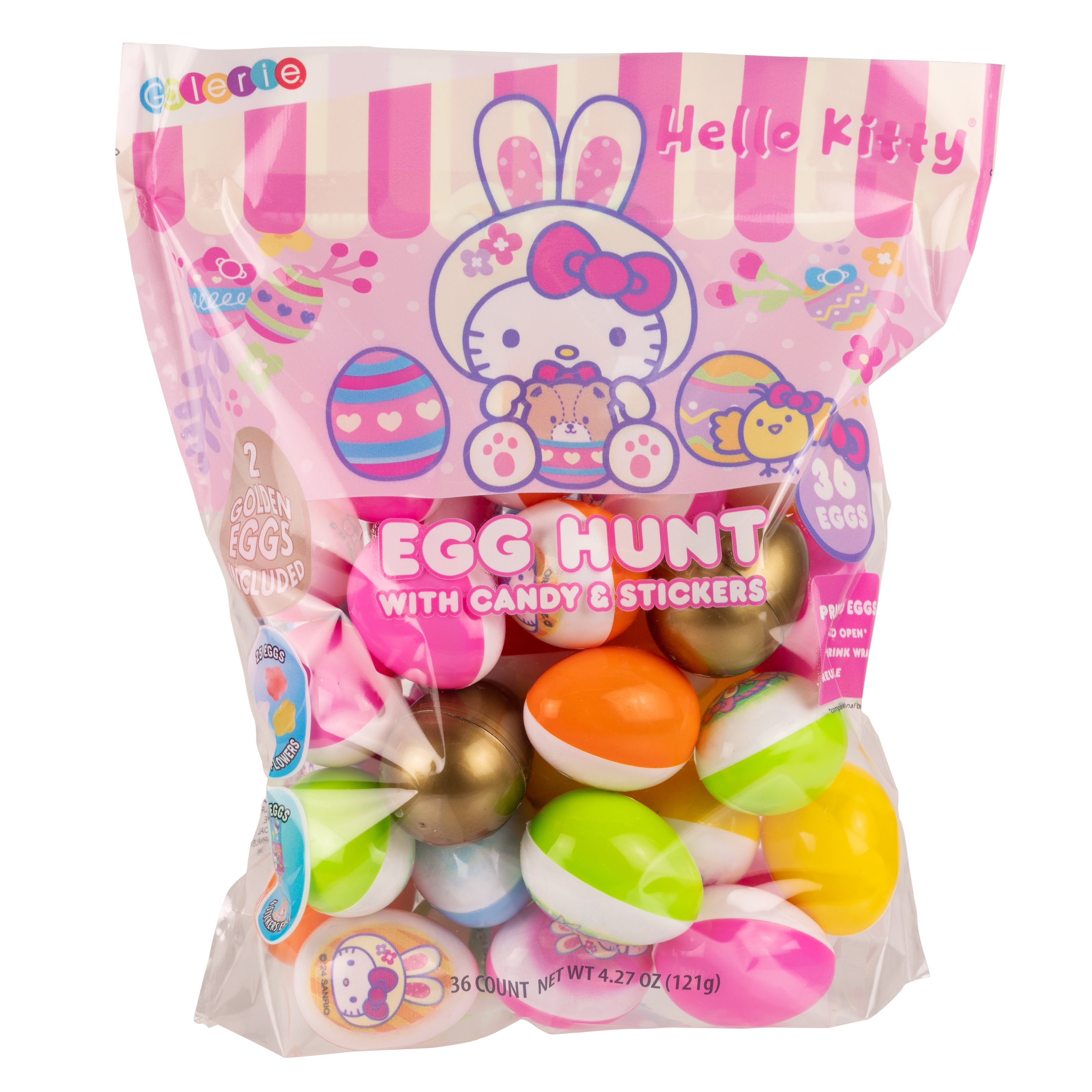 Hello Kitty 36 Count Egg Hunt Bag With Candy and Stickers 4.27 oz ...