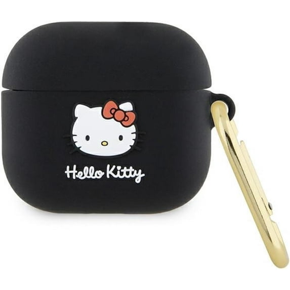 Hello Kitty 3D Kitty Head Silicone Case for Airpods Pro 2 Black ...