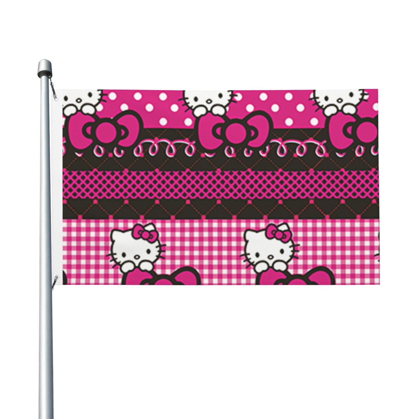 Hello Kitty 3x5ft Face Flag Fade Proof Holiday Fall Flag Outdoor Banner ...