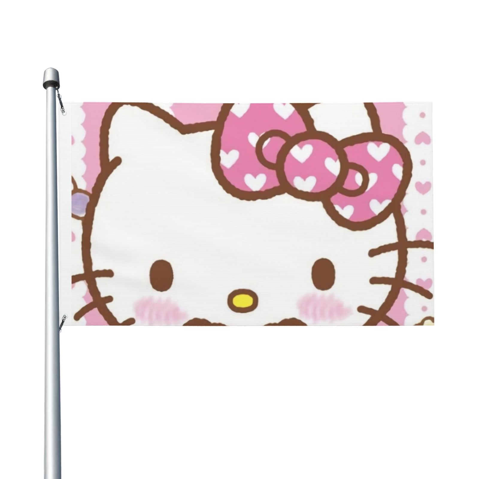 Hello Kitty 3x5ft Face Flag Fade Proof Holiday Fall Flag Outdoor Banner ...