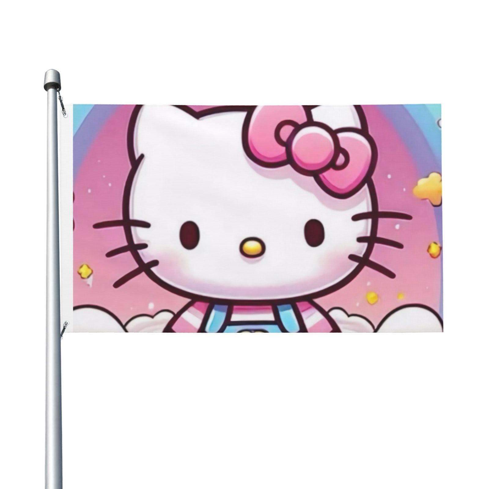 Hello Kitty 3x5ft Face Flag Fade Proof Holiday Fall Flag Outdoor Banner ...