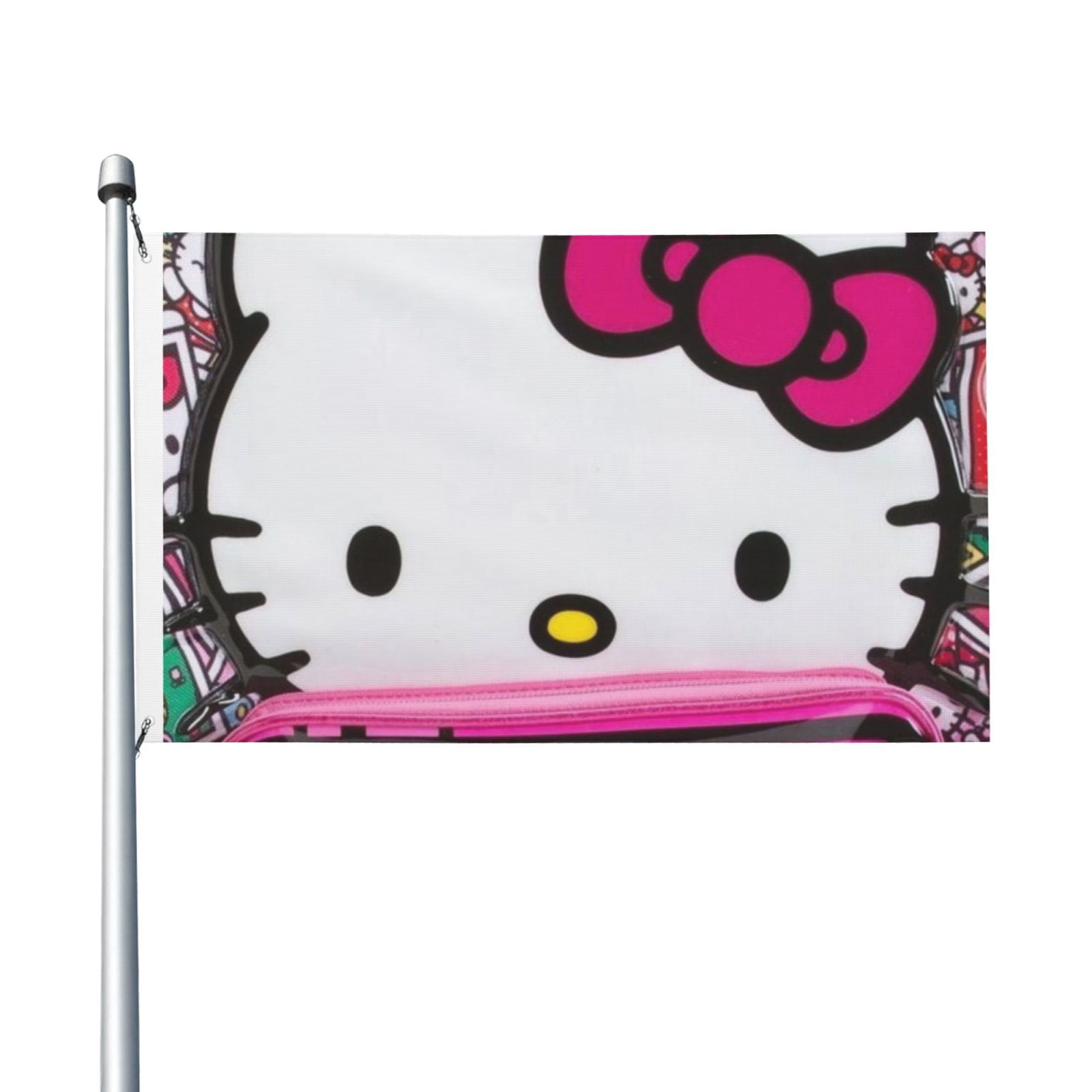 Hello Kitty 3x5ft Face Flag Fade Proof Holiday Fall Flag Outdoor Banner ...