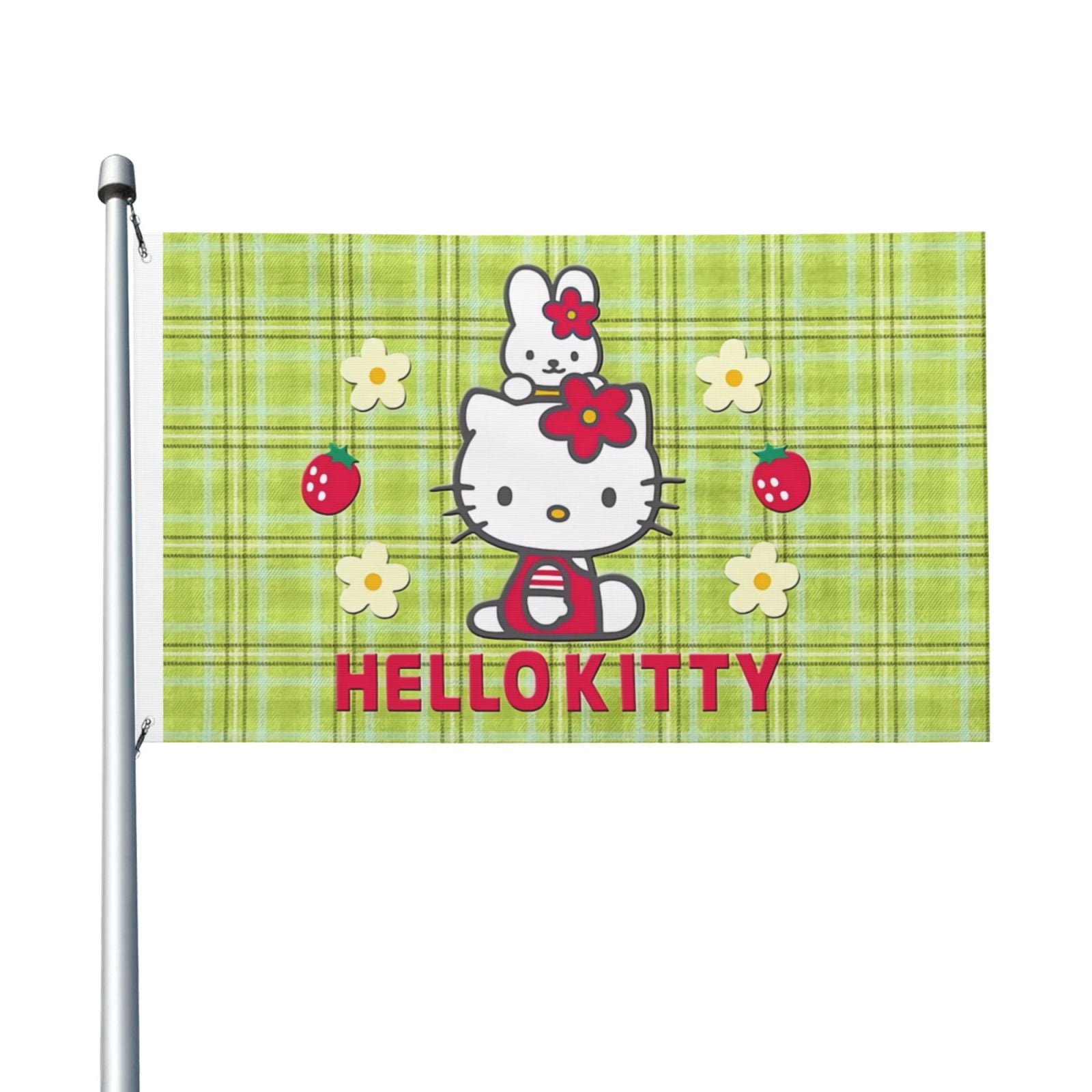 Hello Kitty 3x5ft Face Flag Fade Proof Holiday Fall Flag Outdoor Banner ...