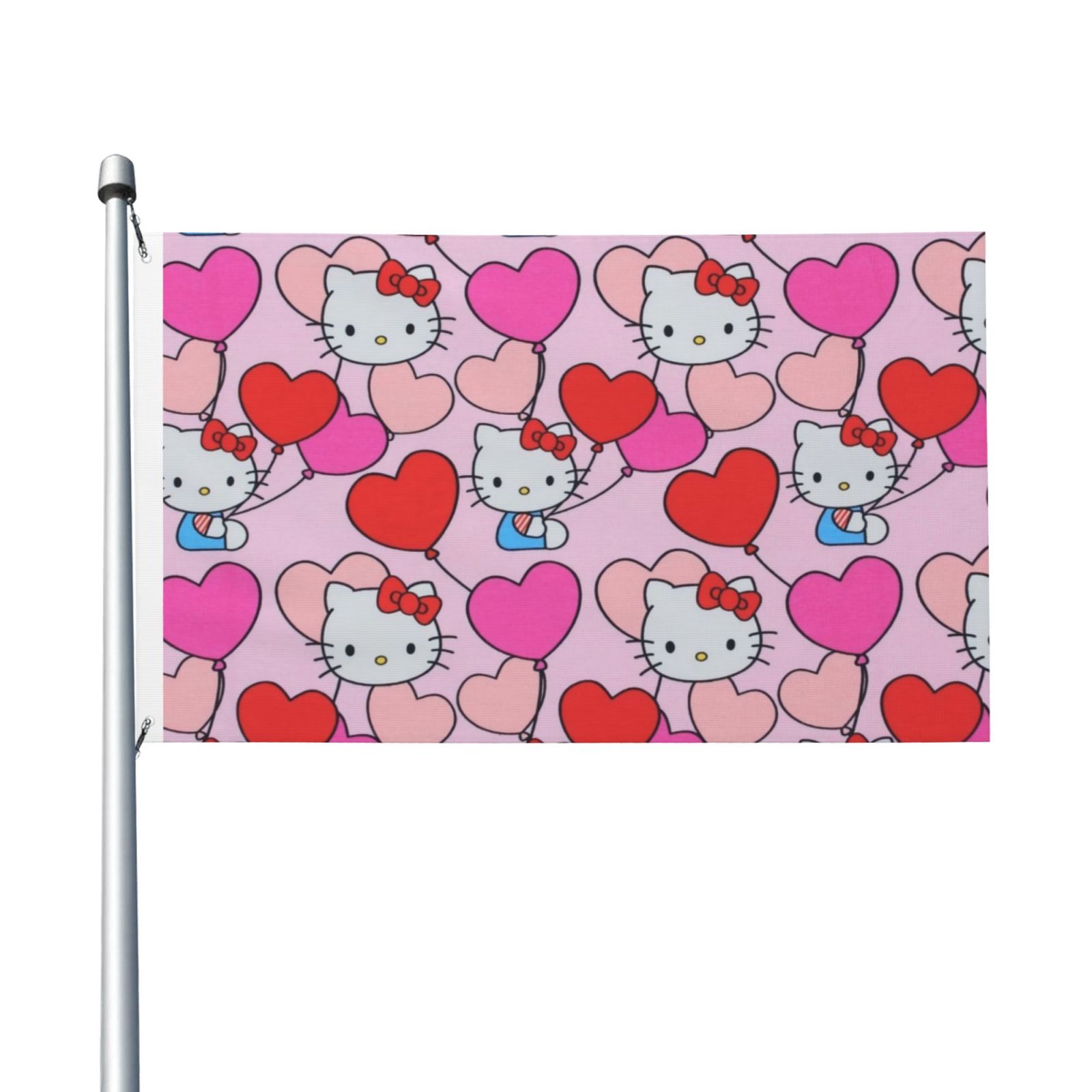 Hello Kitty 3x5ft Face Flag Fade Proof Holiday Fall Flag Outdoor Banner ...