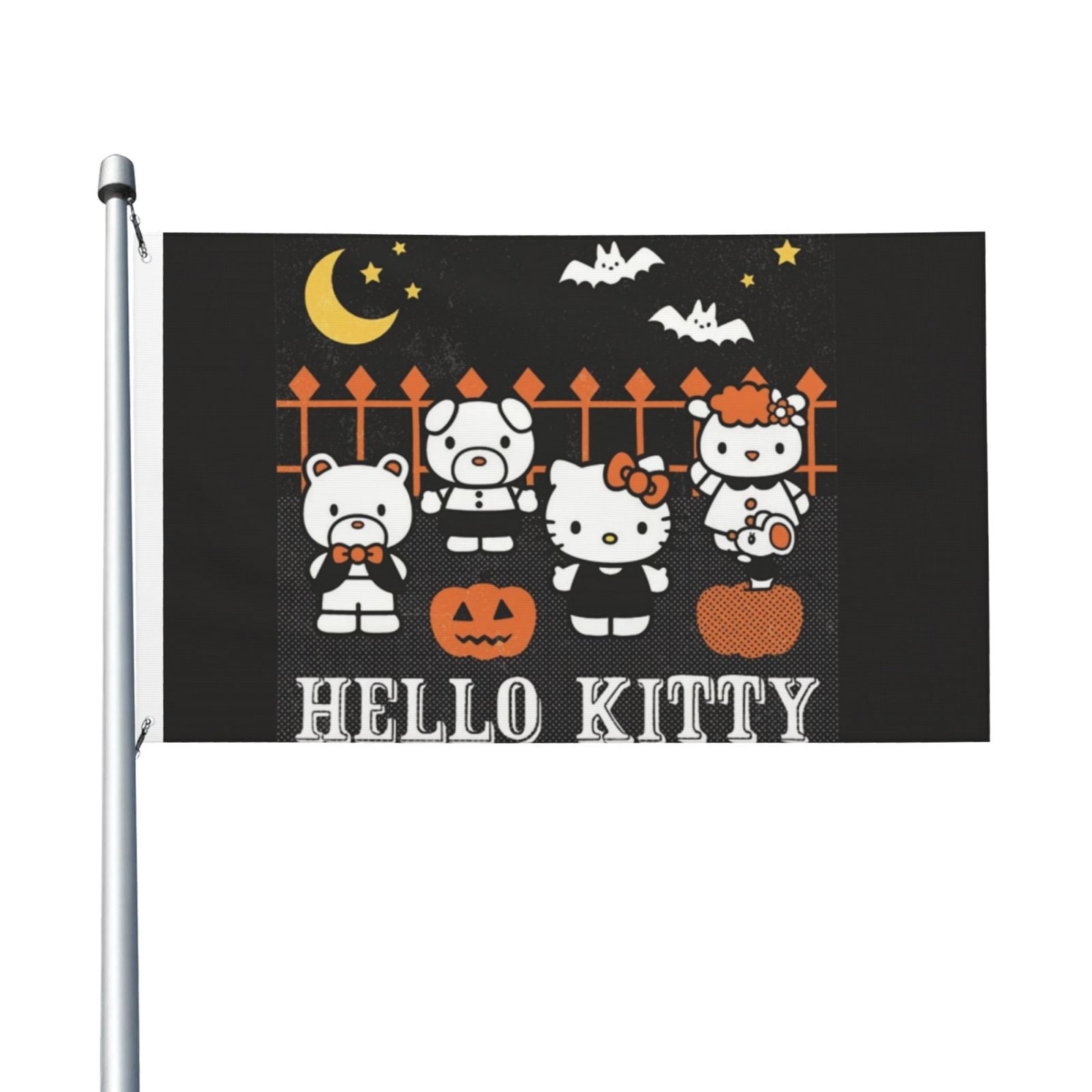 Hello Kitty 3x5ft Face Flag Fade Proof Holiday Fall Flag Outdoor Banner ...