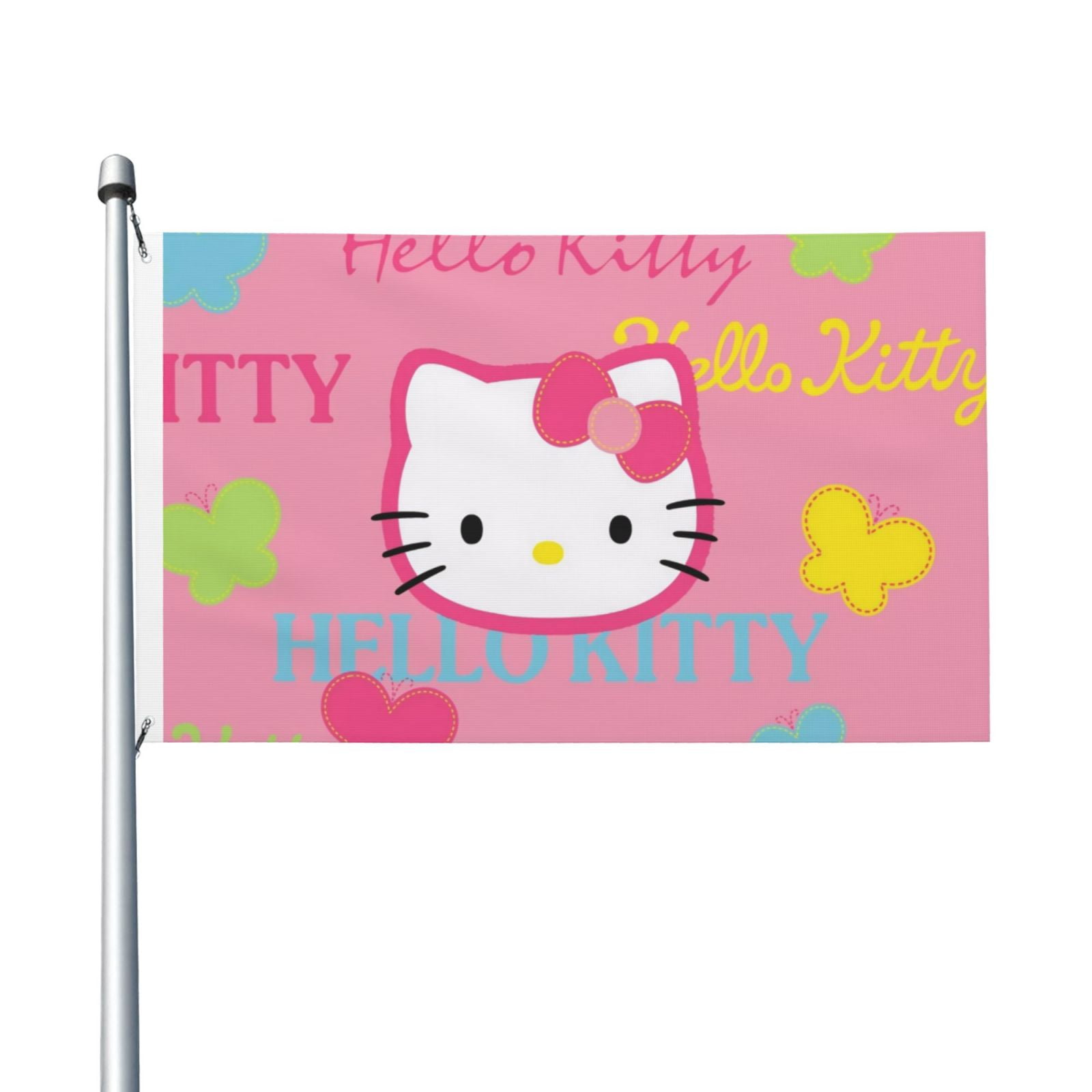 Hello Kitty 3x5ft Face Flag Fade Proof Holiday Fall Flag Outdoor Banner ...
