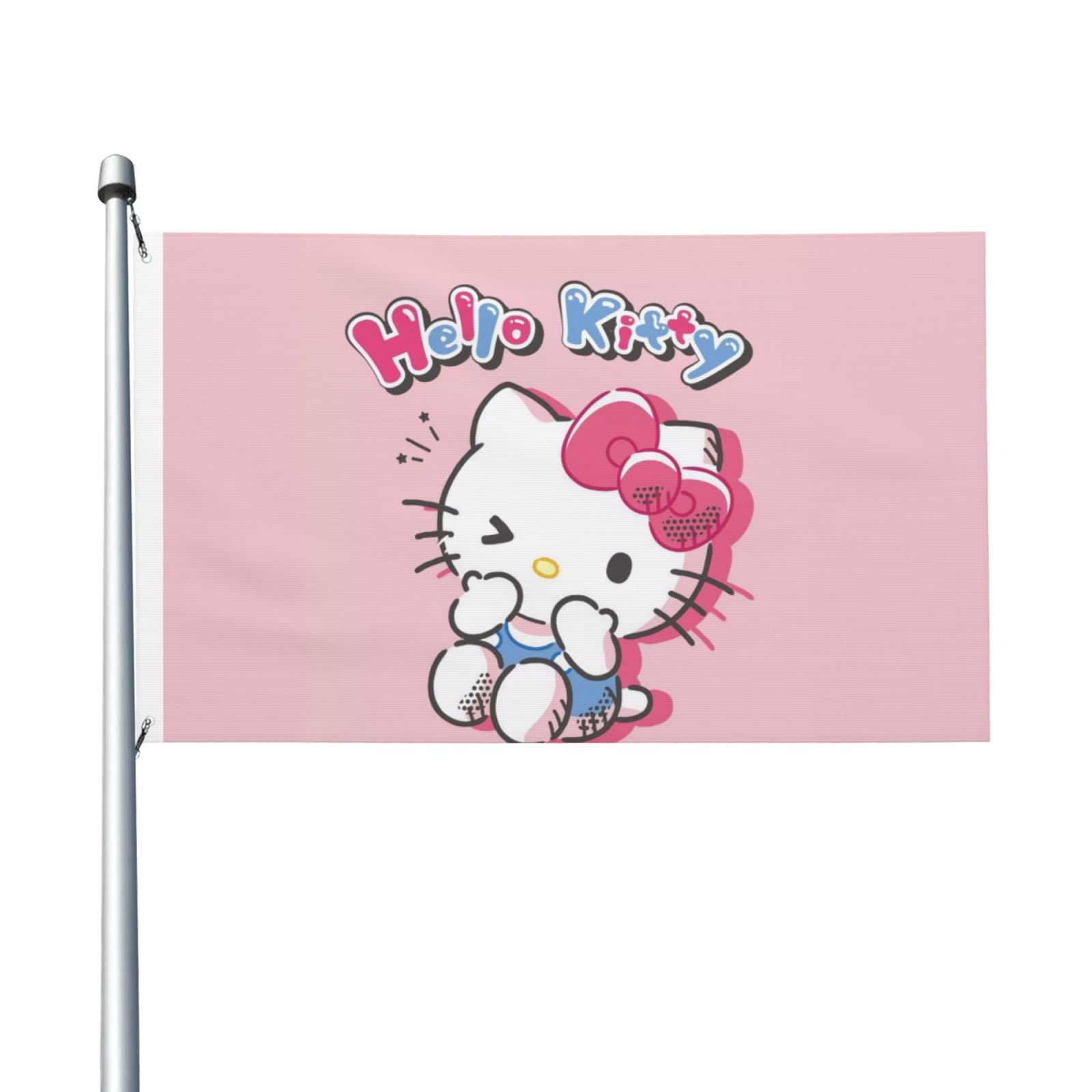 Hello Kitty 3x5ft Face Flag Fade Proof Holiday Fall Flag Outdoor Banner ...