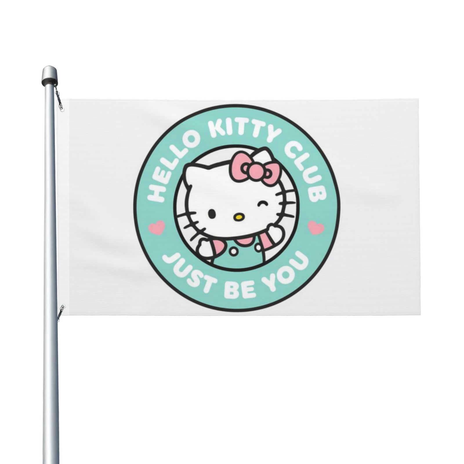 Hello Kitty 3x5ft Face Flag Fade Proof Holiday Fall Flag Outdoor Banner ...