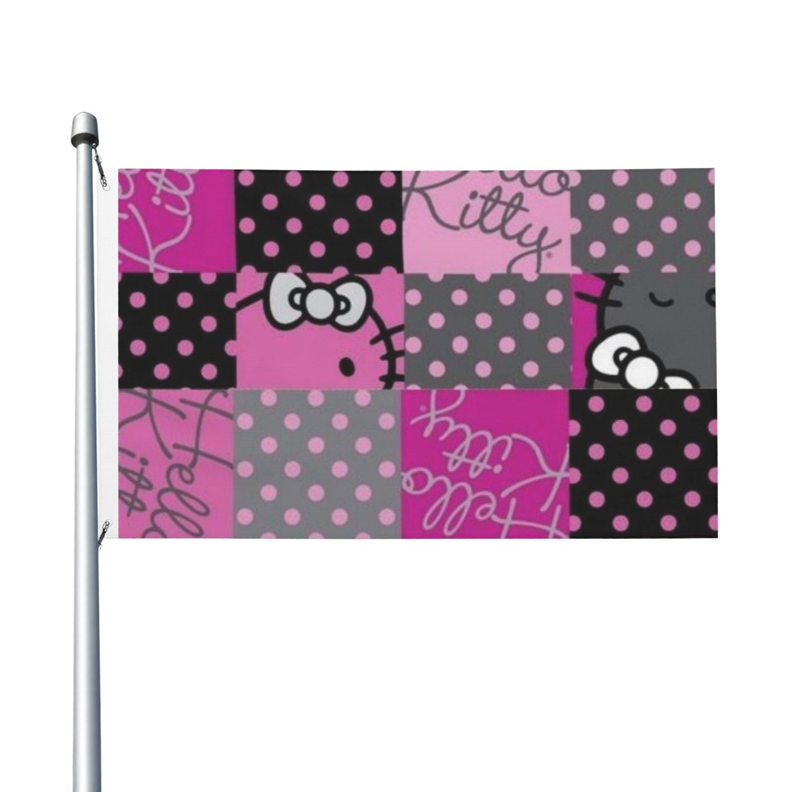 Hello Kitty 3x5ft Face Flag Fade Proof Holiday Fall Flag Outdoor Banner ...
