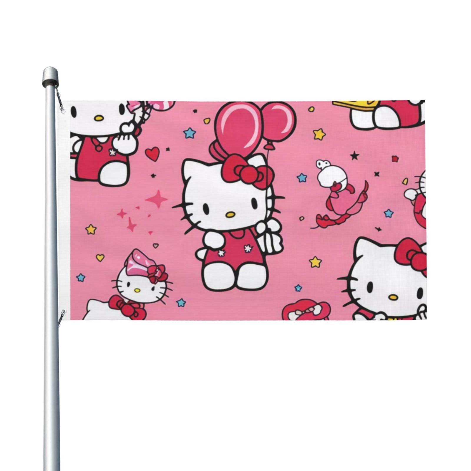 Hello Kitty 3x5ft Face Flag Fade Proof Holiday Fall Flag Outdoor Banner ...