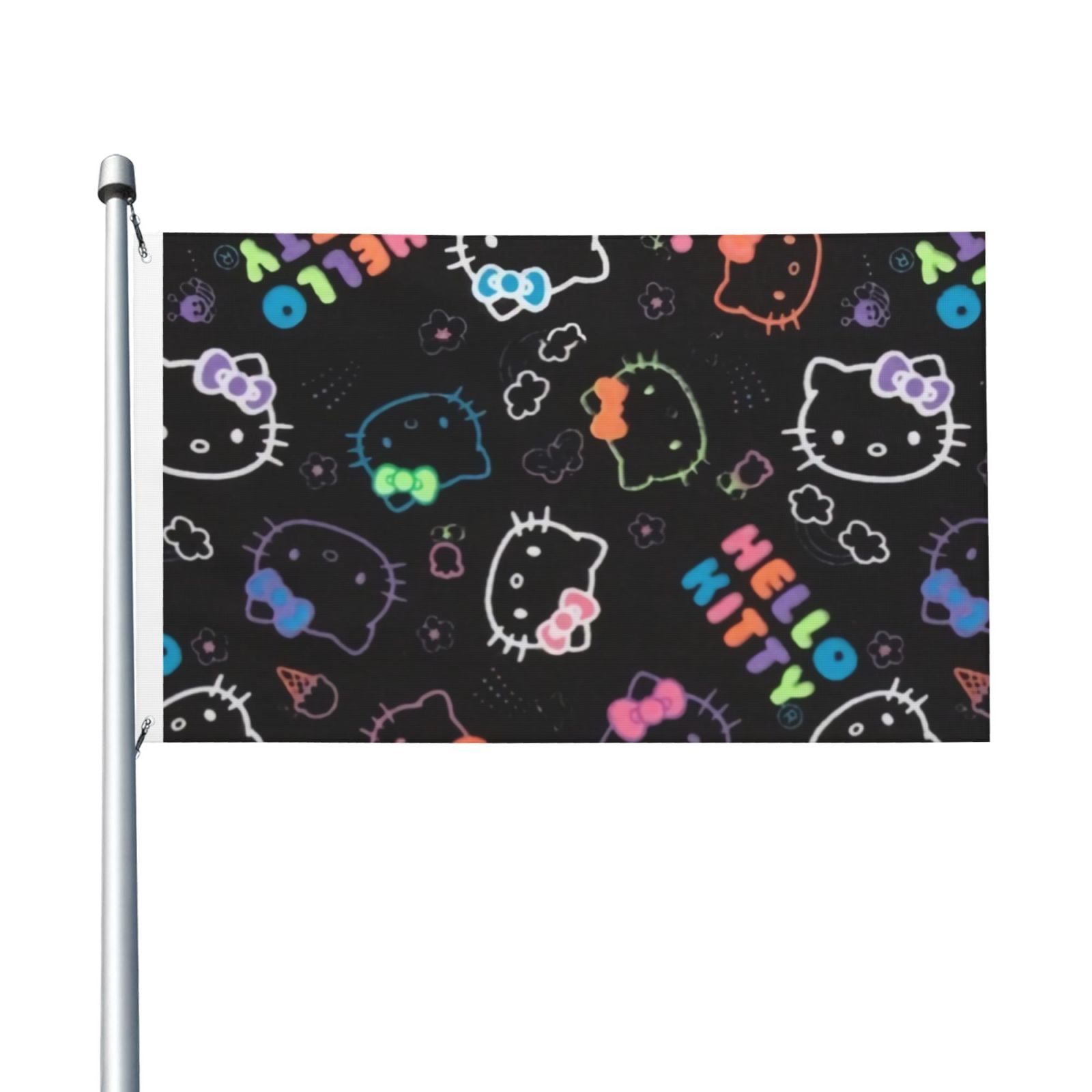 Hello Kitty 3x5ft Face Flag Fade Proof Holiday Fall Flag Outdoor Banner ...