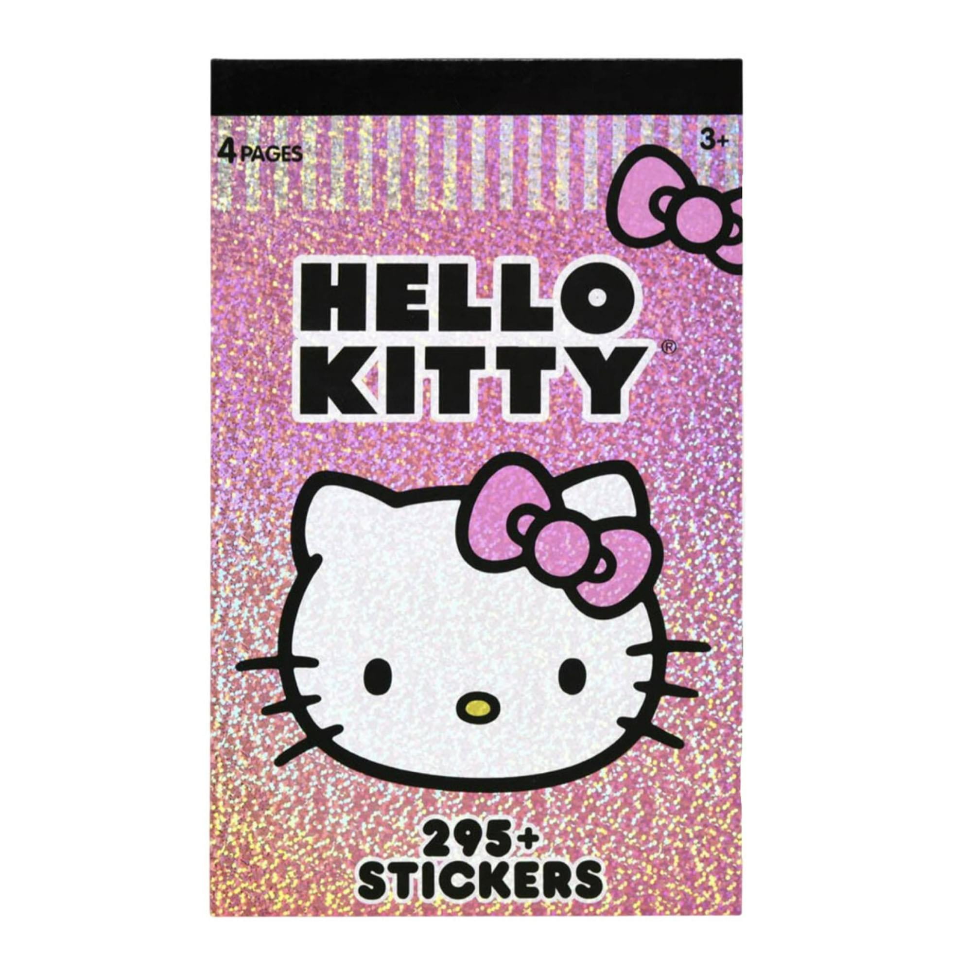Hello Kitty Sticker Pad, Pink, 4 Sheets, 200+ Stickers, Cute Designs ...