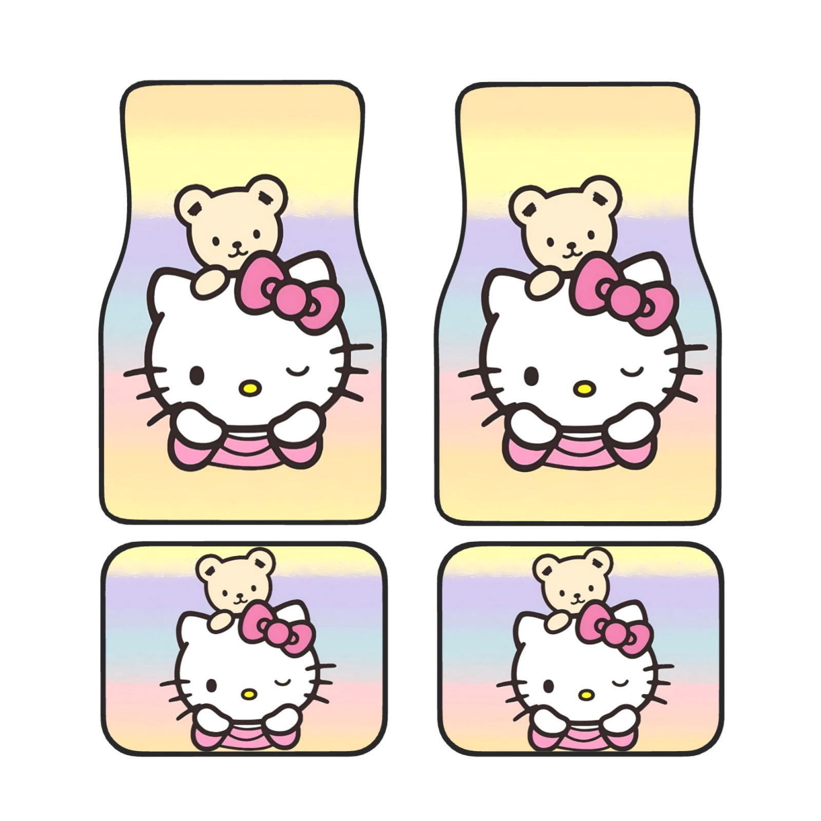 Hello Kitty(40) Car Floor Mats for Front and Rear Foot Pads Car ...