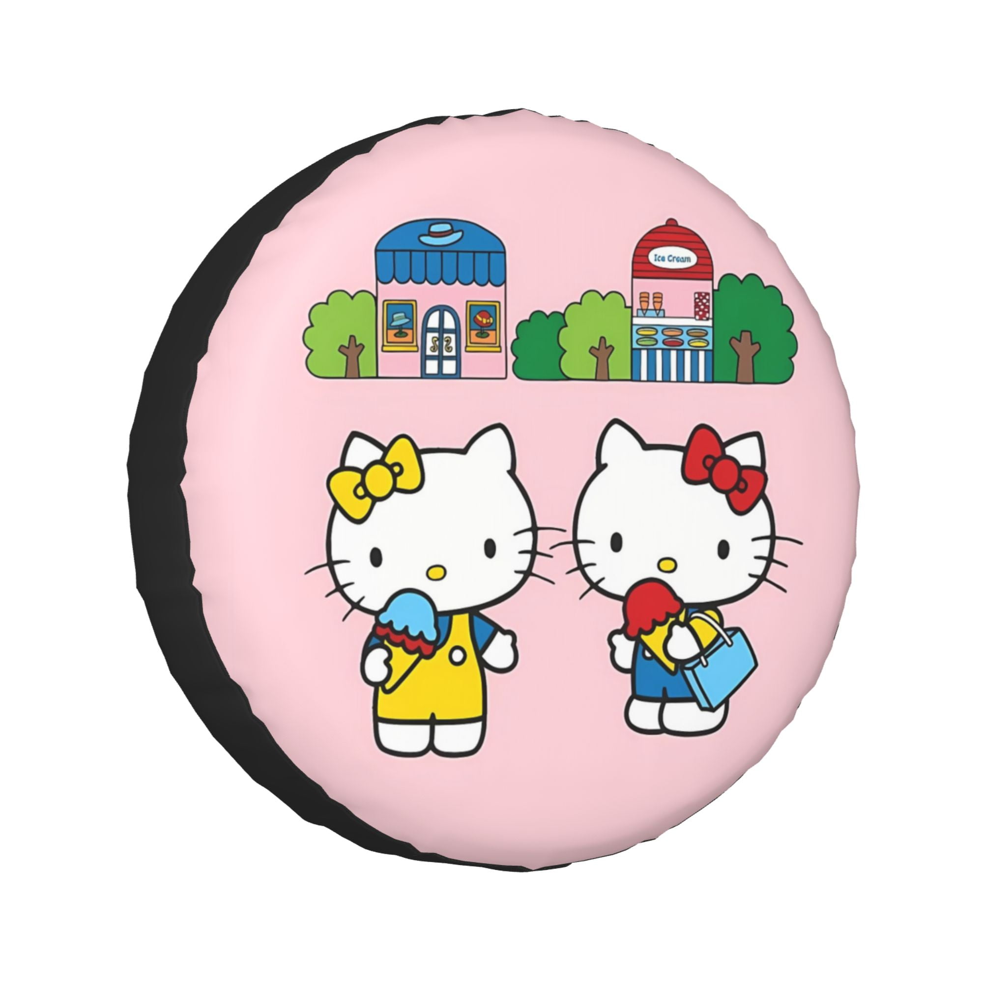 Hello Kitty(50) Spare Tire Cover,Universal Wheel Tire Cover 14 15 16 17 ...