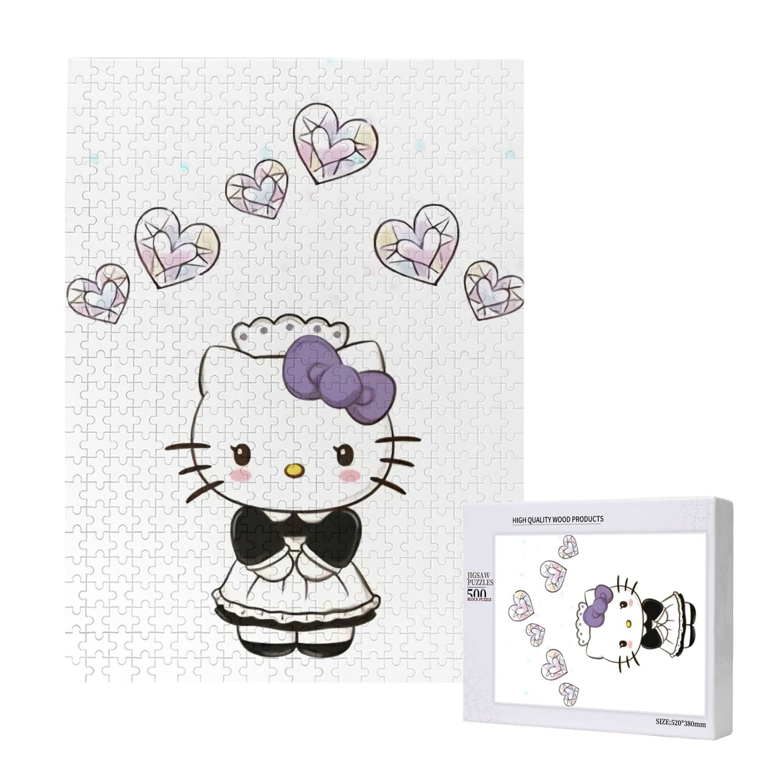 Hello-Kitty 500 Pieces Wooden Puzzle (Color Boxed) (Vertical) - Walmart.com