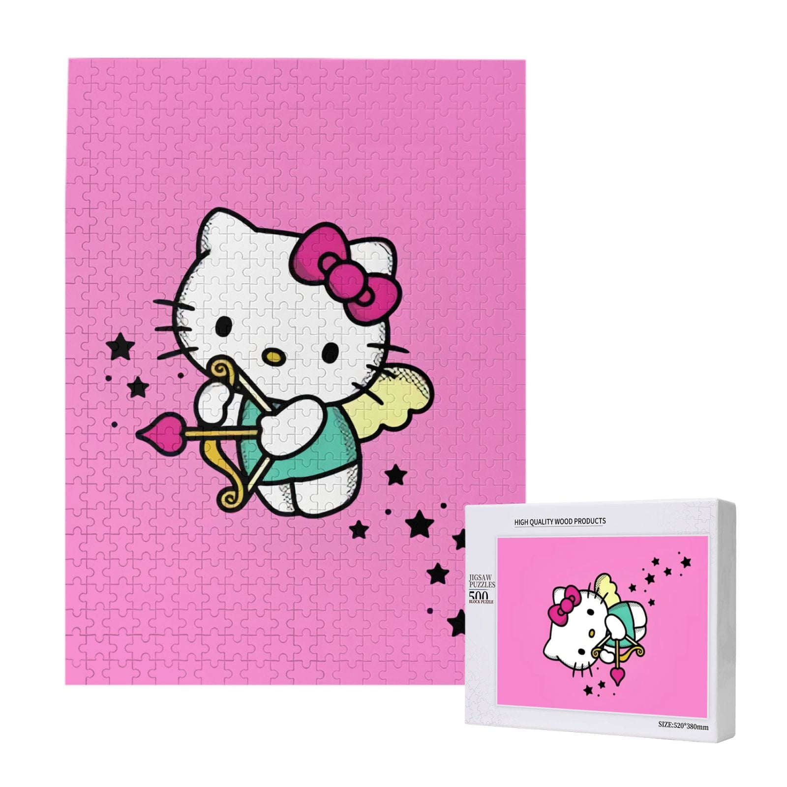 Hello-Kitty 500 Pieces Wooden Puzzle (Color Boxed) (Vertical) - Walmart.com