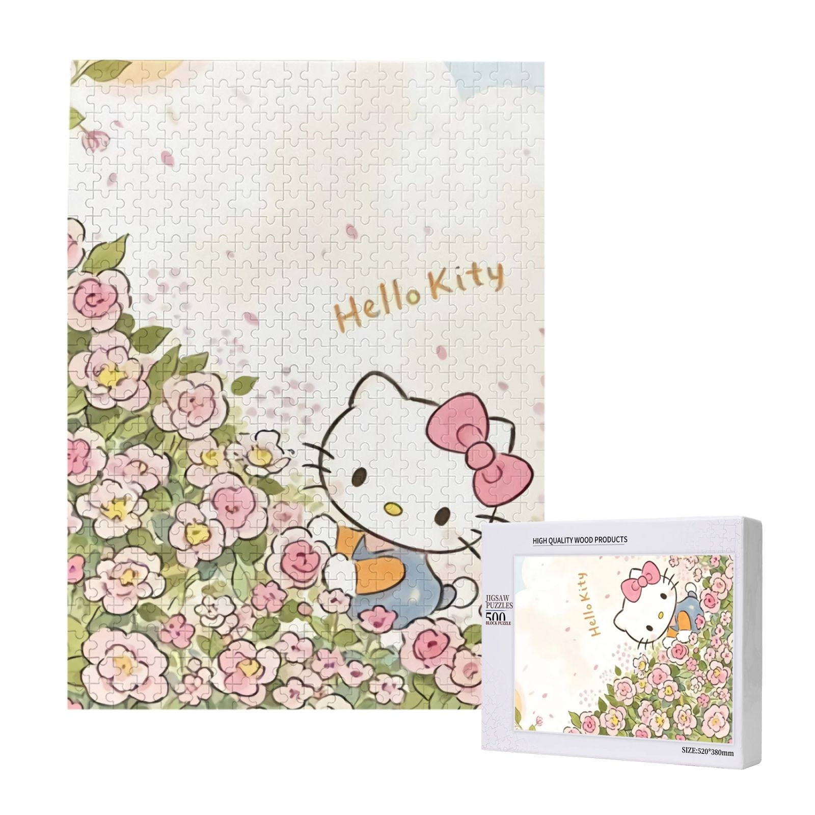 Hello-Kitty 500 Pieces Wooden Puzzle (Color Boxed) (Vertical) - Walmart.com