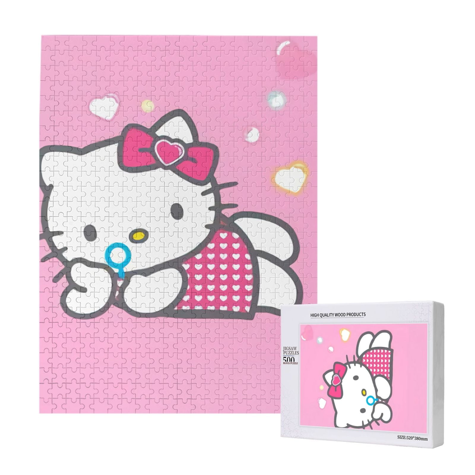 Hello-Kitty 500 Pieces Wooden Puzzle (Color Boxed) (Vertical) - Walmart.com